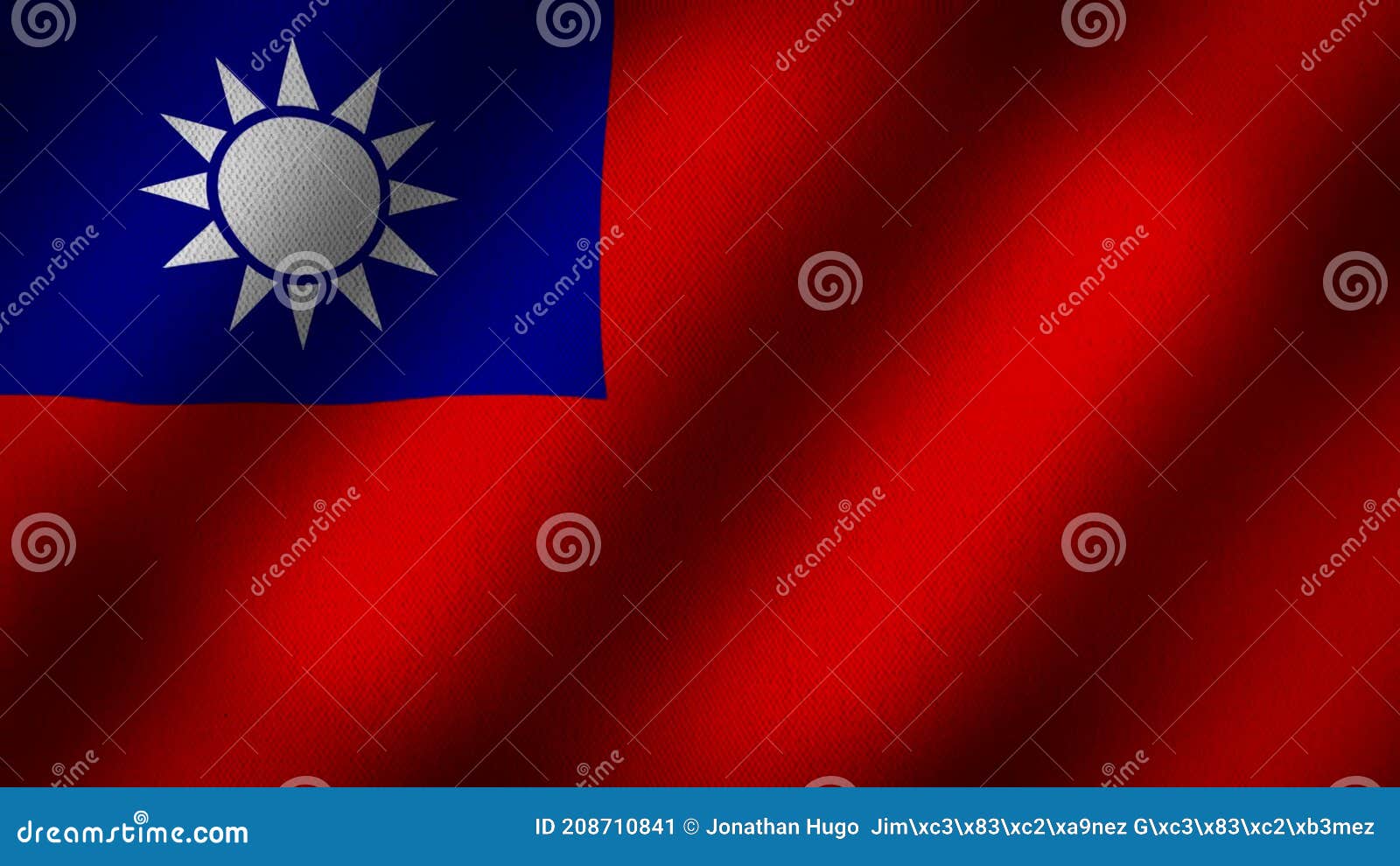 Animated flag of Taiwan stock video. Video of right - 208710841