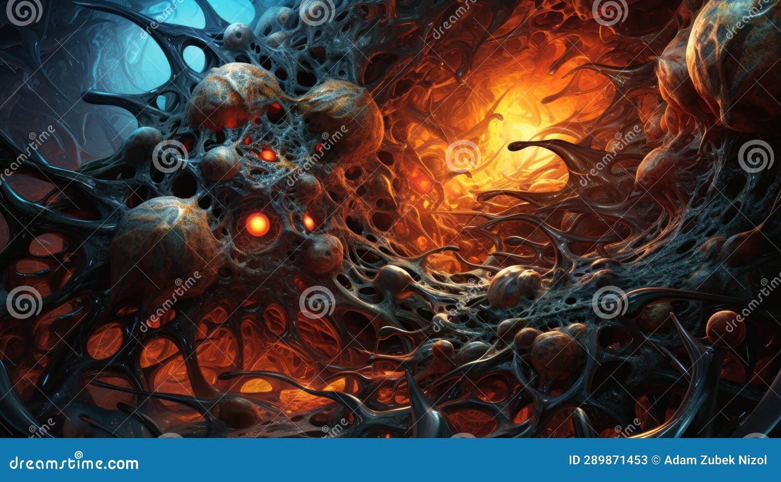 A Computer Generated Artwork of a Alien Creature Stock Illustration ...