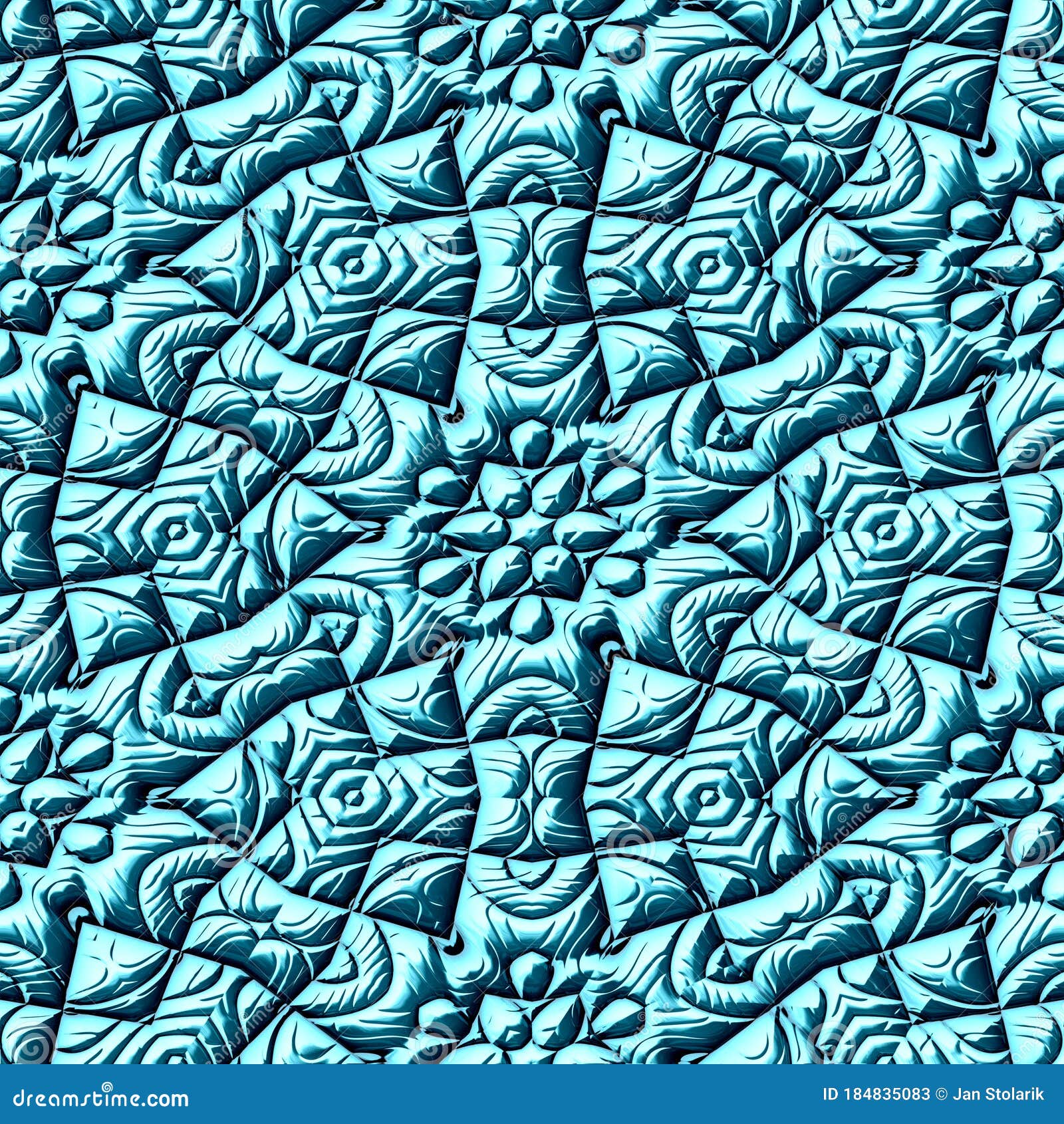 Blue Seamless Mayan Texture Stock Illustration - Illustration of ...