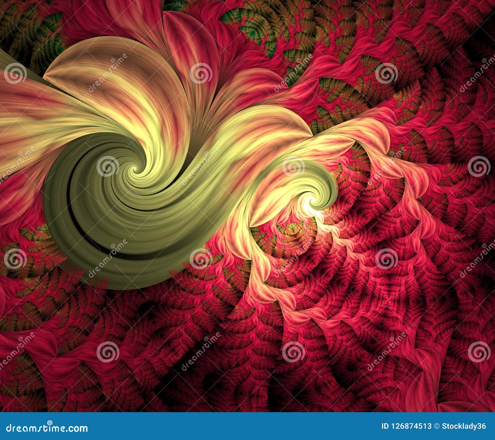 Computer Generated Colorful Computed Fractal Artwork Stock Illustration ...