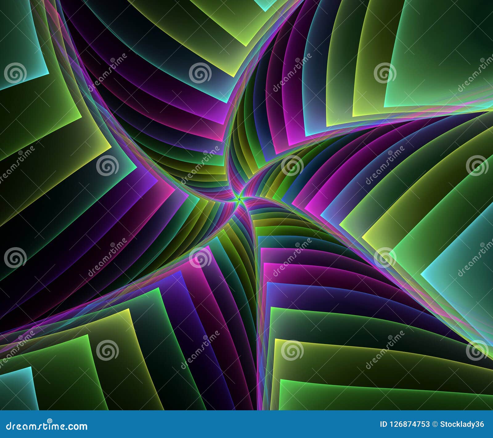 Computer Generated Colorful Computed Fractal Artwork Stock Illustration ...