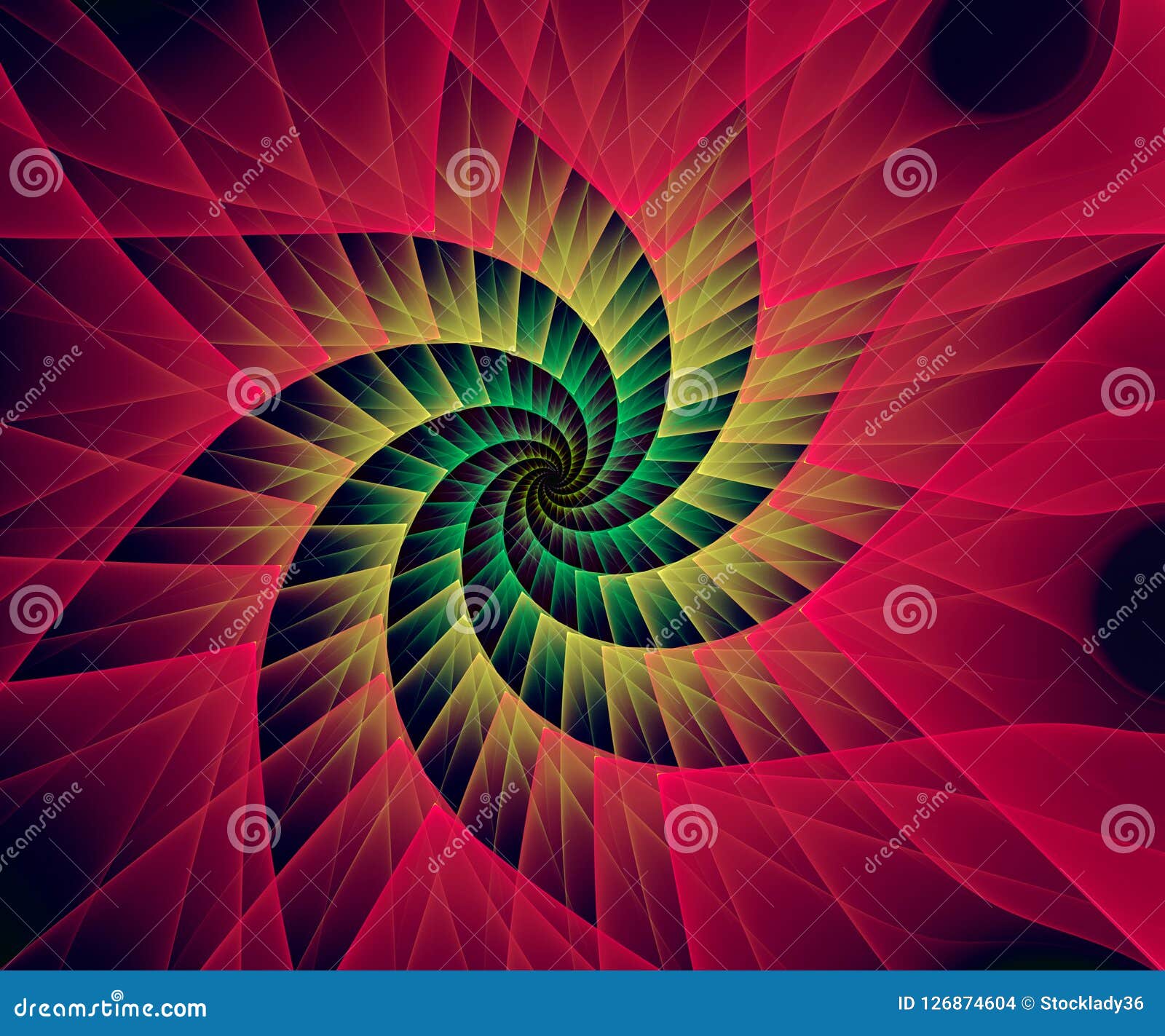 Computer Generated Colorful Computed Fractal Artwork Stock Illustration ...
