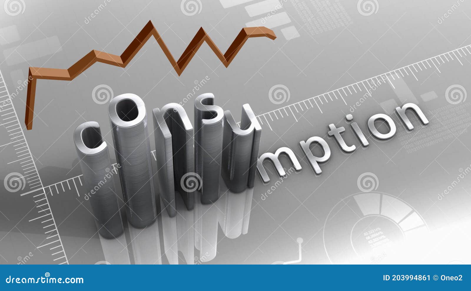 Consumption Decreasing Chart, Statistic and Data Stock Video - Video of ...