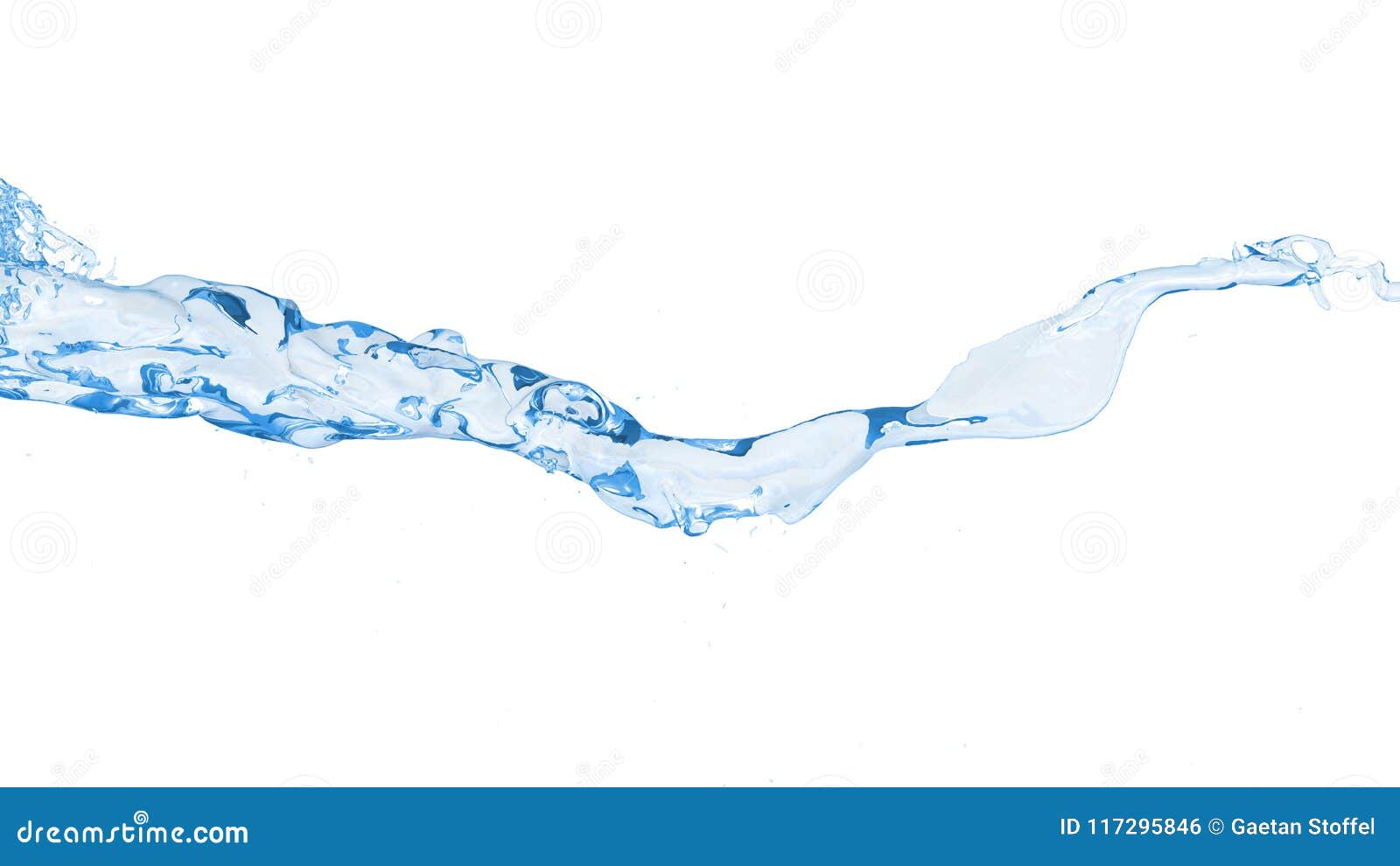 3D Animation of a Blue Water Flow Stock Illustration - Illustration of ...