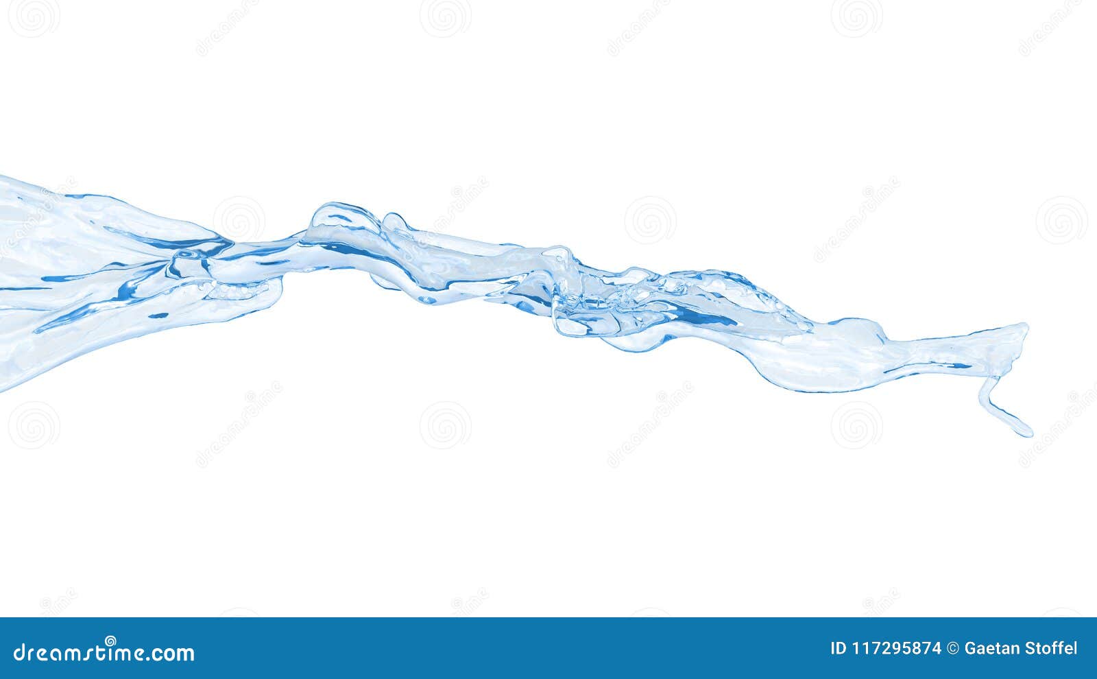 3D Animation of a Blue Water Flow Stock Illustration - Illustration of ...