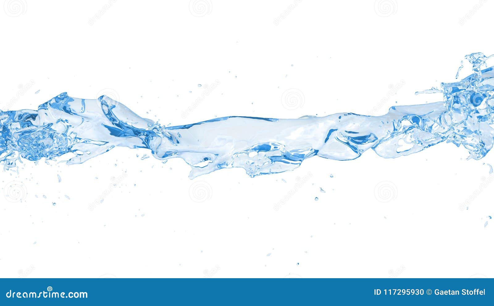 3D Animation of a Blue Water Flow Stock Illustration - Illustration of ...