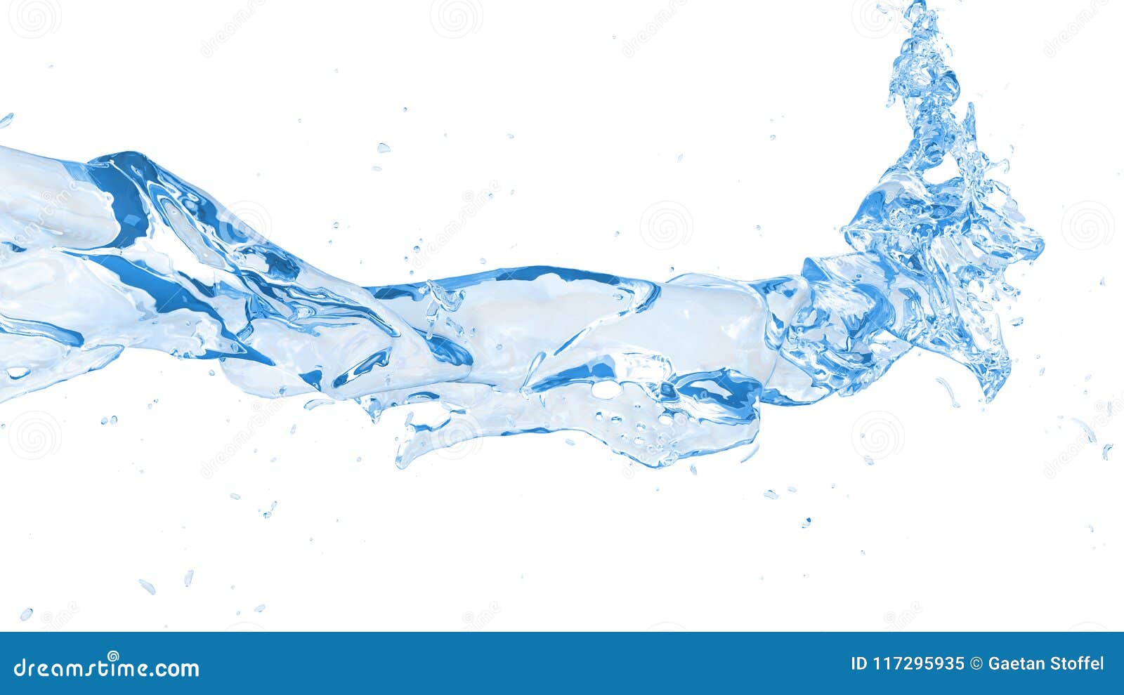 3D Animation of a Blue Water Flow Stock Illustration - Illustration of ...