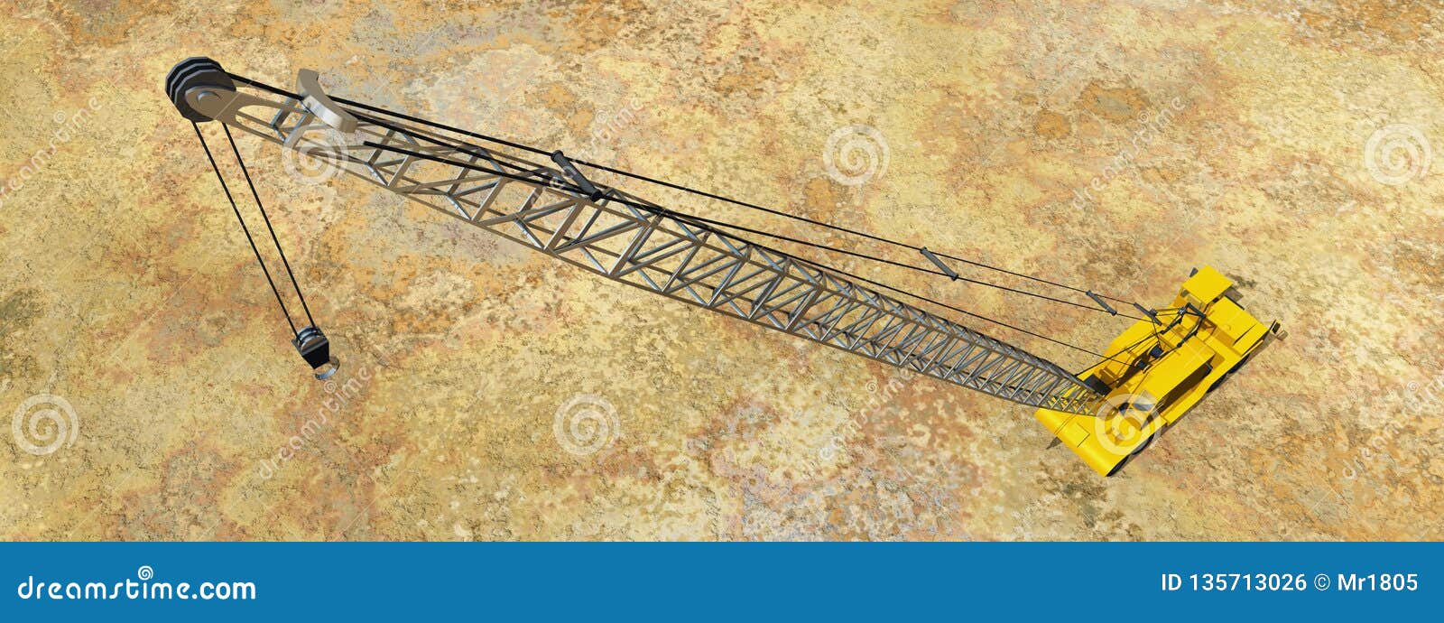Aerial view of a crane stock illustration. Illustration of economy ...