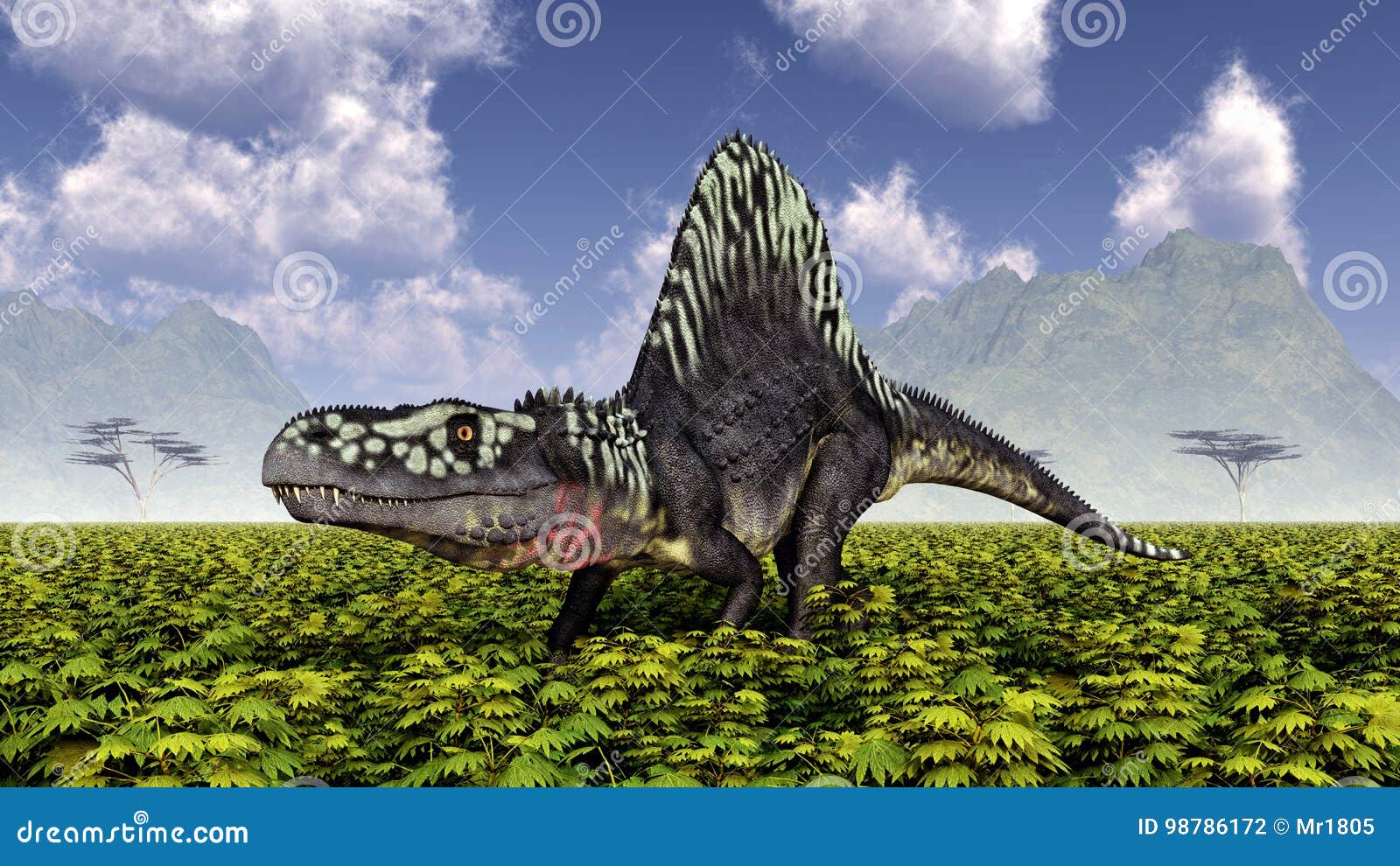 Archosaur Arizonasaurus stock illustration. Illustration of wildlife ...