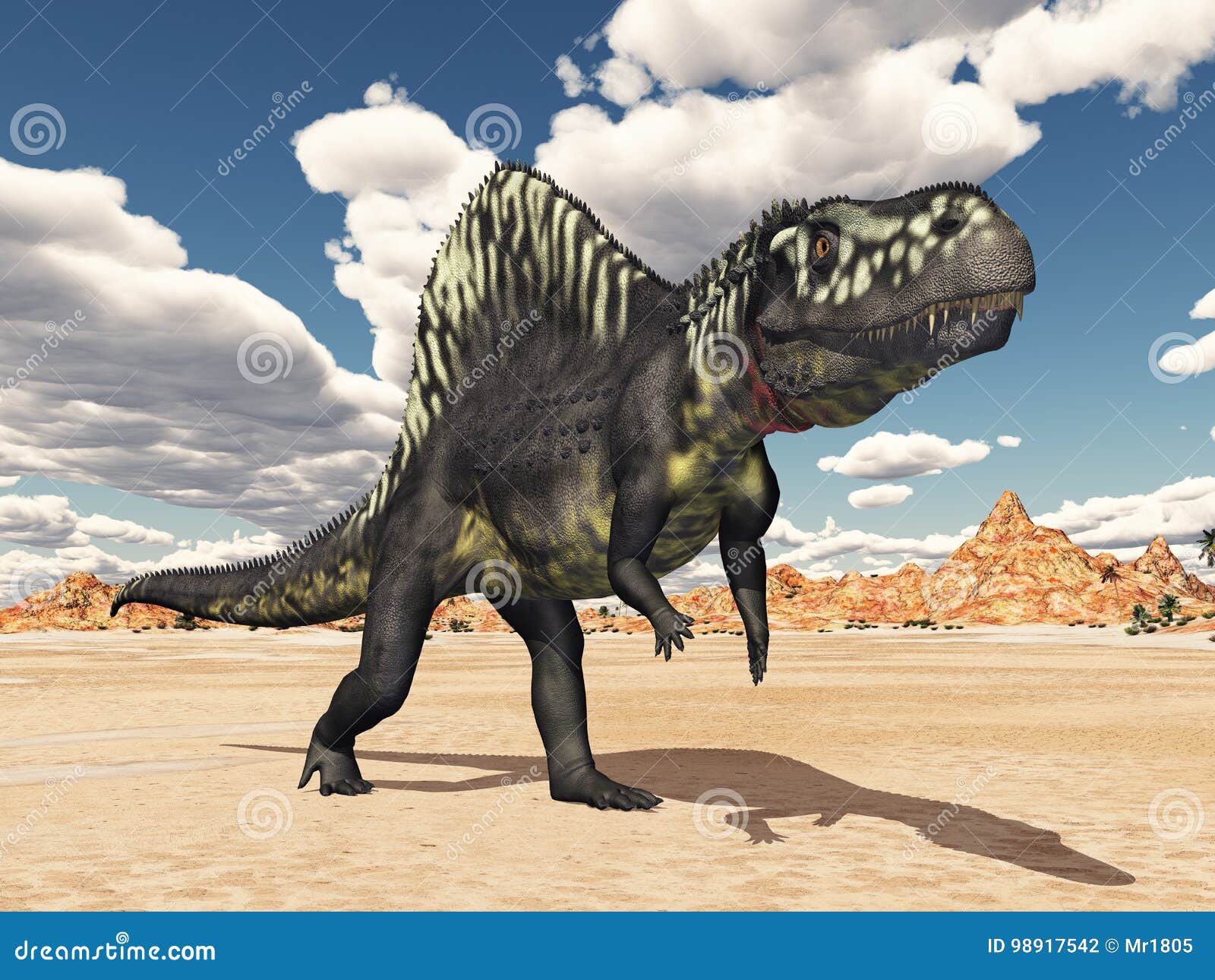 Archosaur Arizonasaurus stock illustration. Illustration of monstrous ...