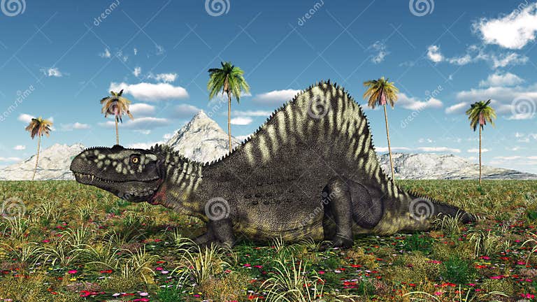 Archosaur Arizonasaurus stock illustration. Illustration of dinosaur ...