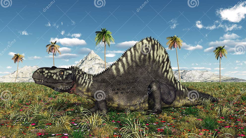 Archosaur Arizonasaurus stock illustration. Illustration of dinosaur ...