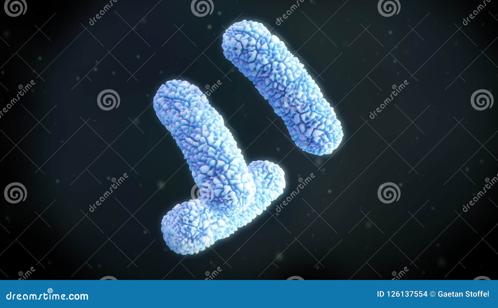 3d Illustration of a Burkholderia Cepacia Bacteria Stock Illustration ...