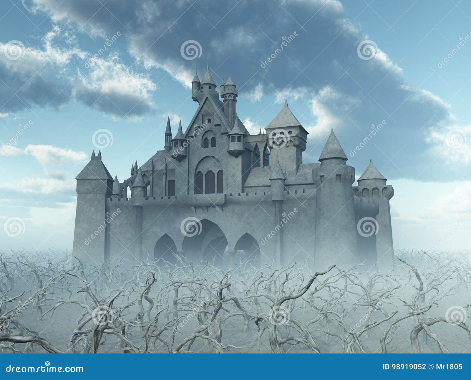 Dead Castle Frozen Throne Room Cartoon Vector | CartoonDealer.com ...