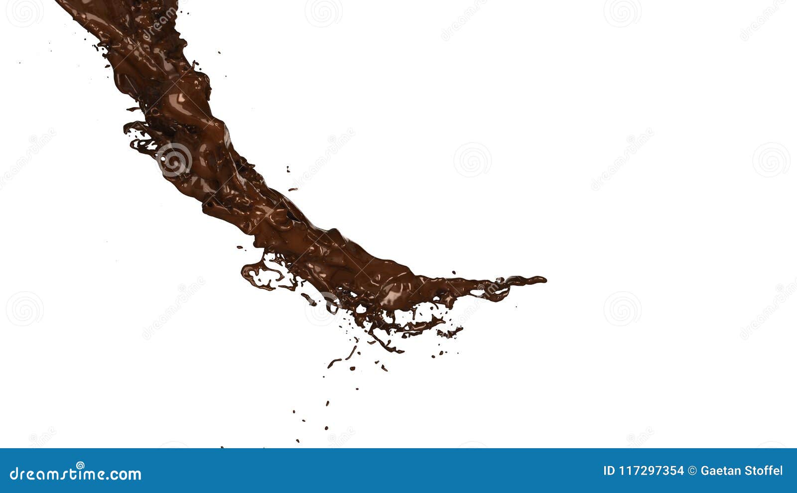 3D Illustration of a Chocolate Flow Stock Illustration - Illustration ...