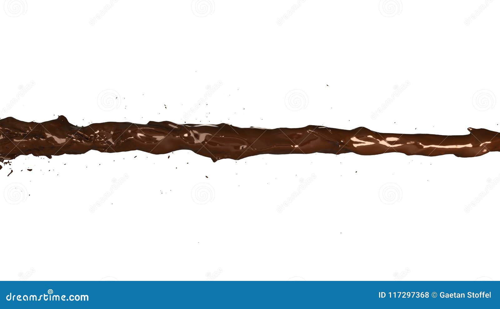 3D Illustration of a Chocolate Flow Stock Illustration - Illustration ...