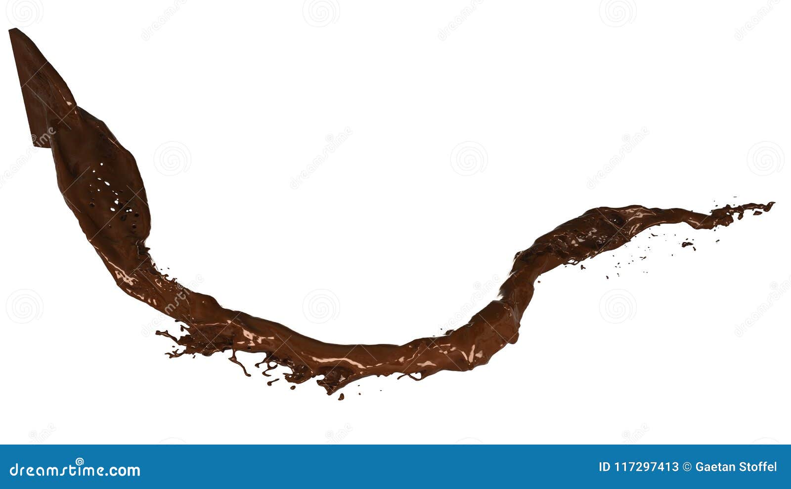 3D Illustration of a Chocolate Flow Stock Illustration - Illustration ...