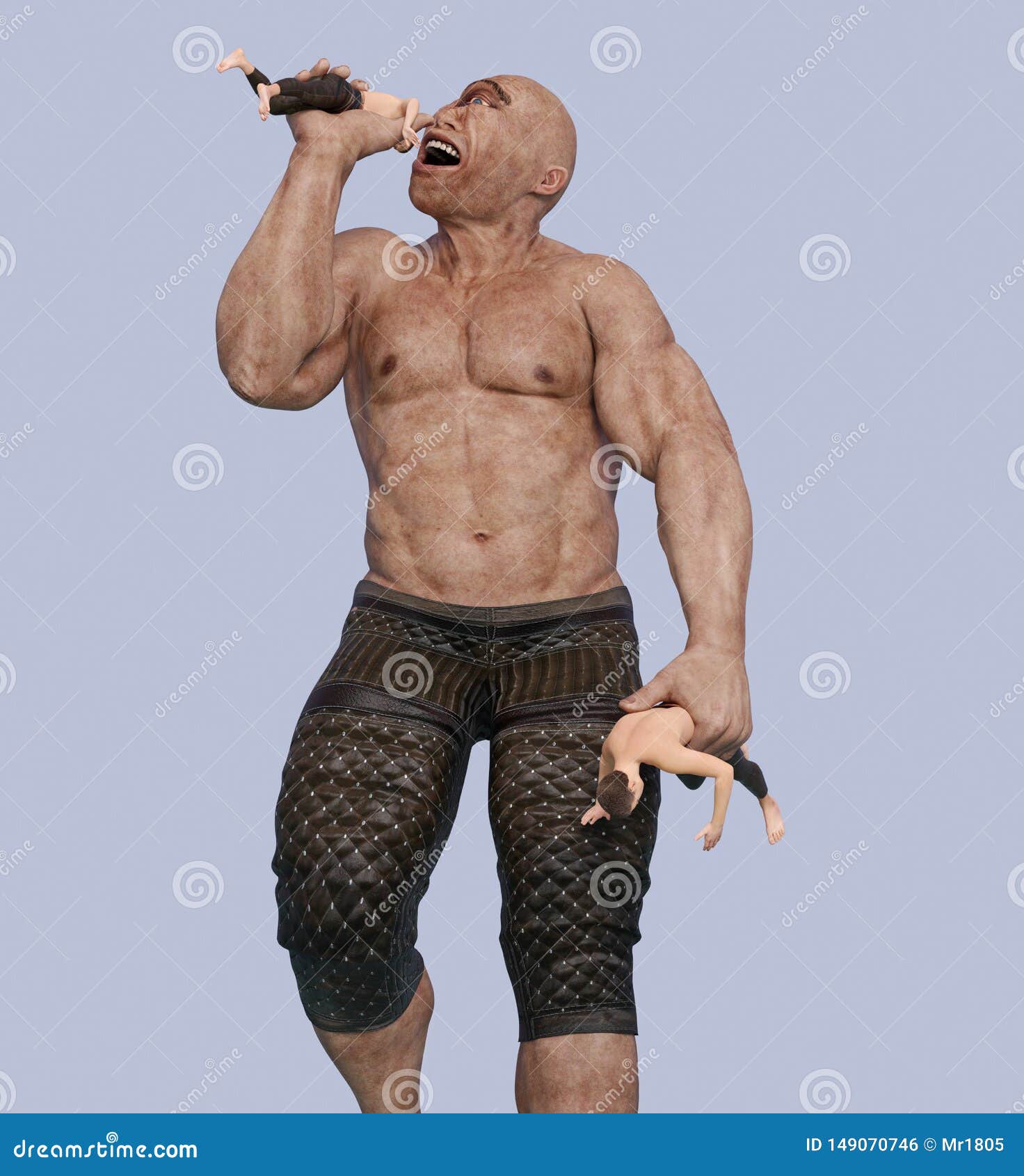 The Cyclops Polyphemus Eats Two Companions of Odysseus Stock Illustration - Illustration of ...