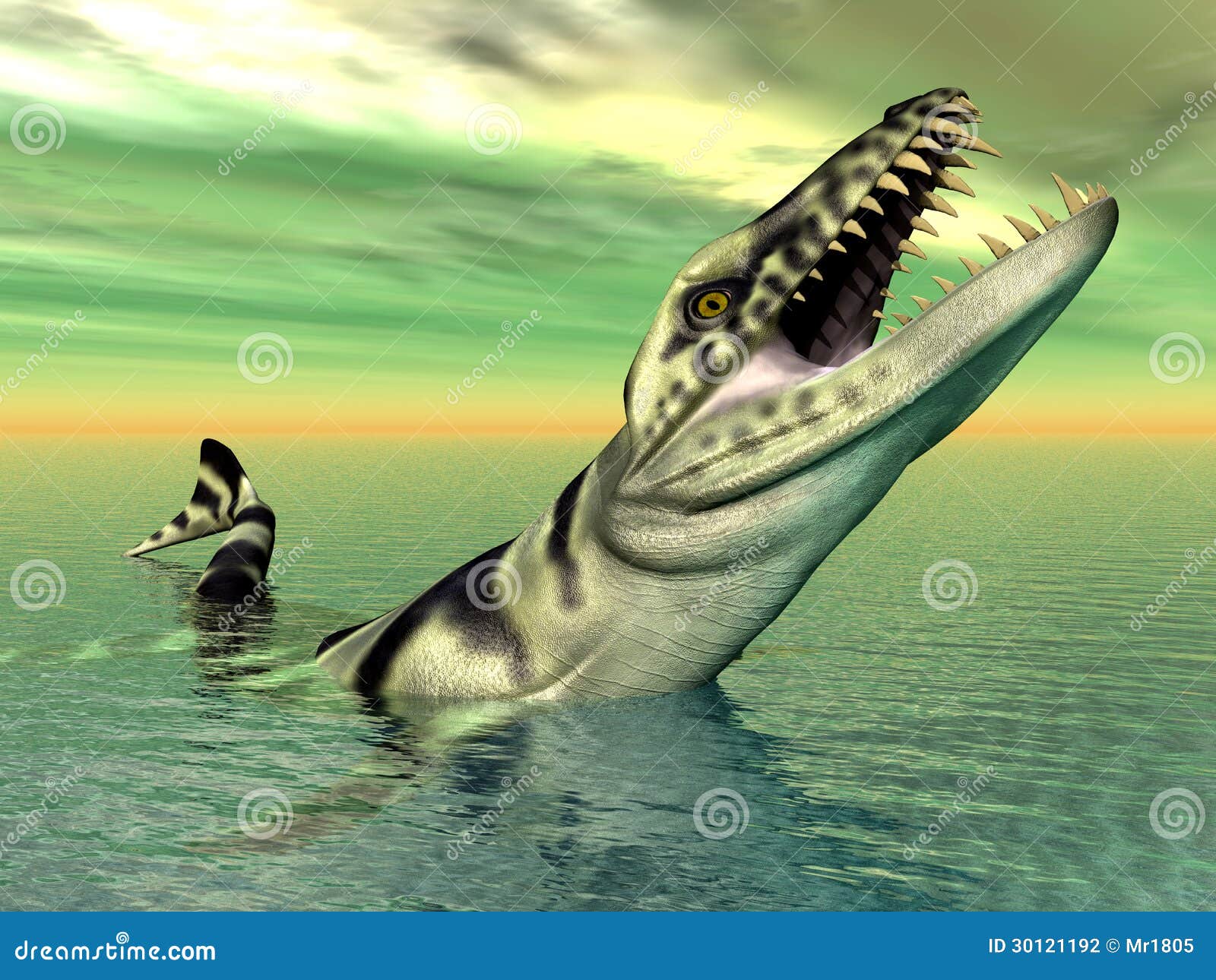 Dakosaurus stock illustration. Illustration of ocean - 30121192