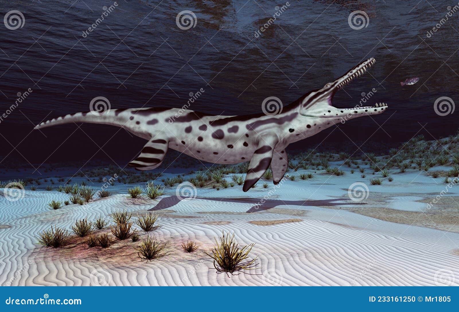 Pliosaur Kronosaurus on the Hunt Stock Illustration - Illustration of ...
