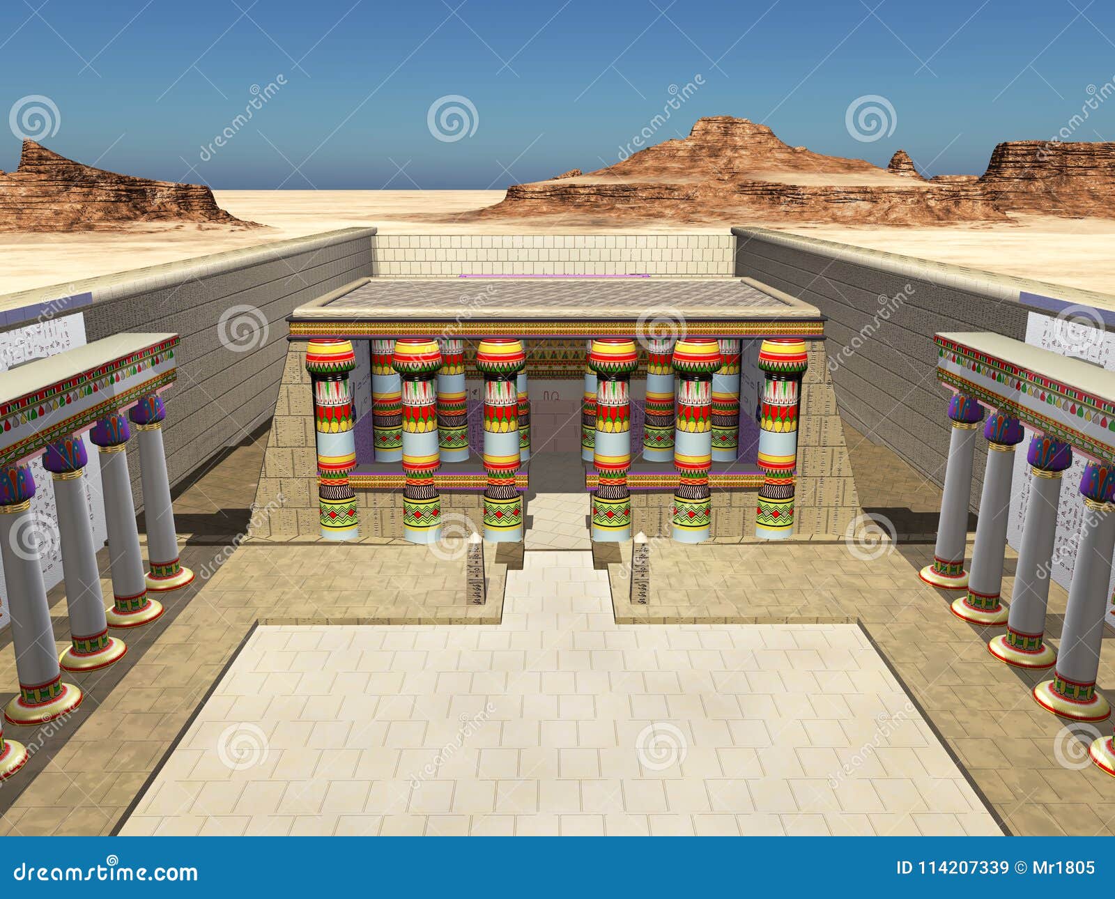 Ptolemaic Temple Of Horus, Edfu, Egypt. Stock Photo | CartoonDealer.com ...