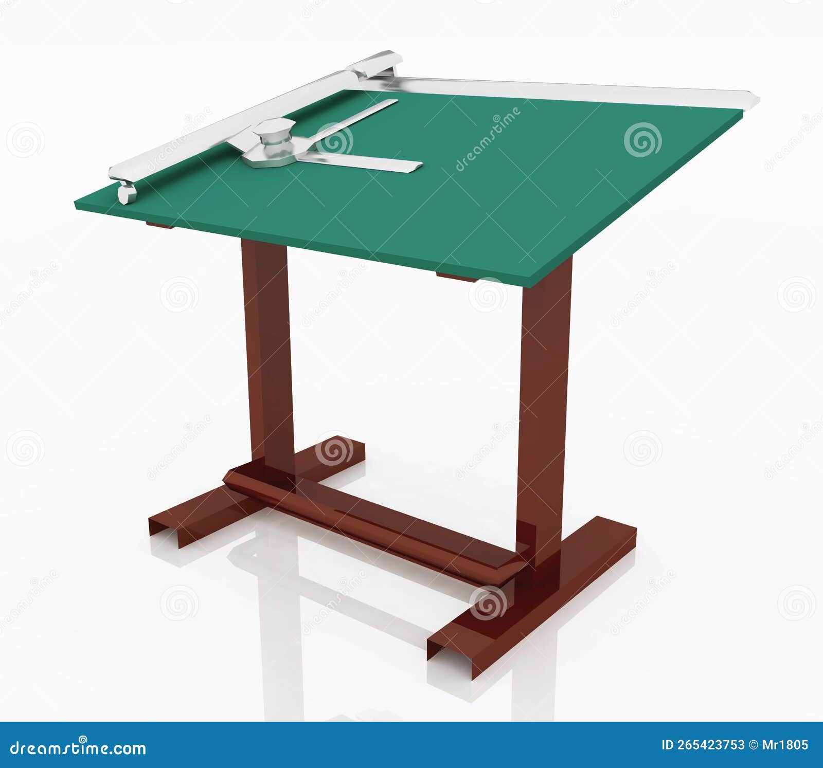 Modern Drafting Table Stock Illustration | CartoonDealer.com #265423753