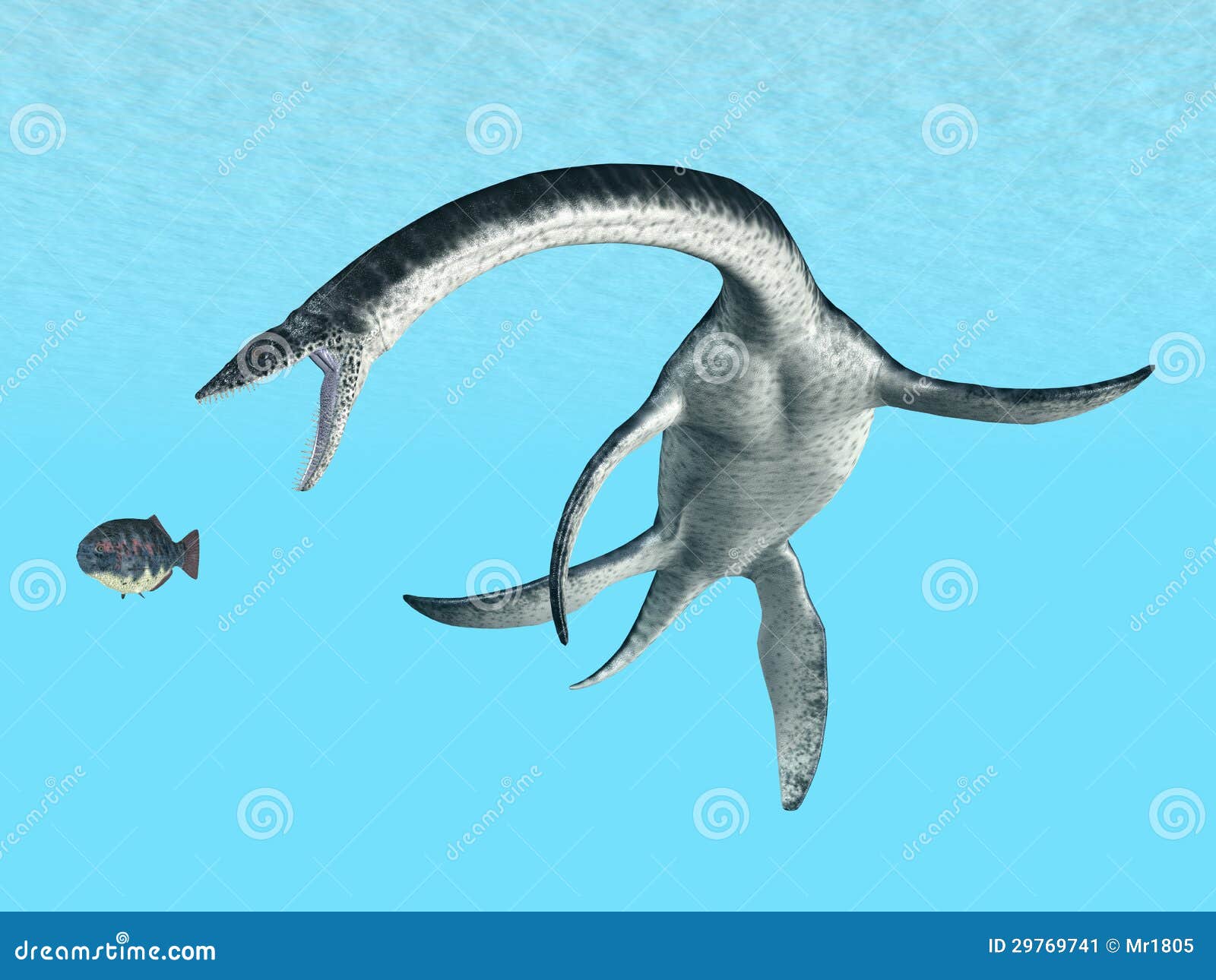 Plesiosaurus stock illustration. Illustration of monster - 29769741