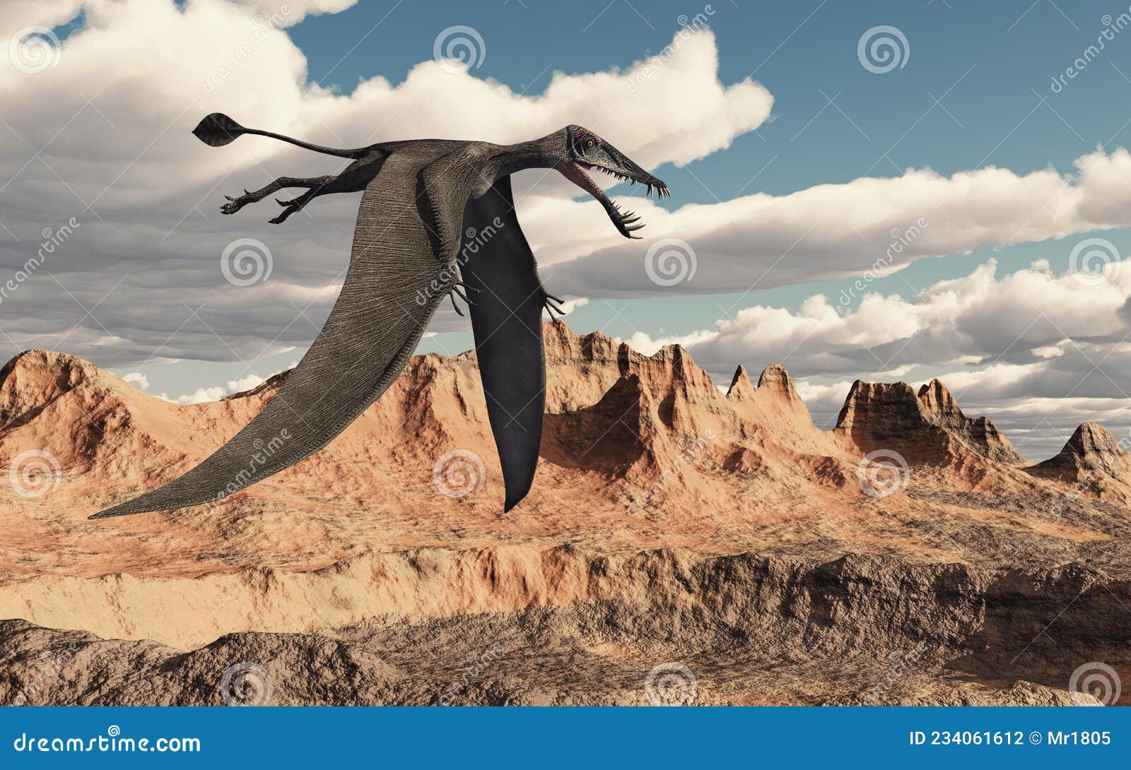 Pterosaur Dorygnathus Royalty-Free Illustration | CartoonDealer.com ...