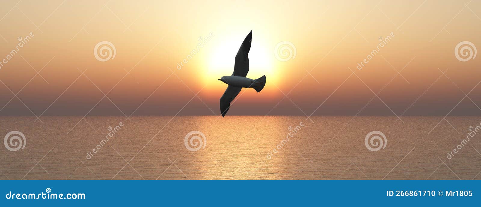 Seagull Sunset Beach Symbol Logo Vector | CartoonDealer.com #153211108