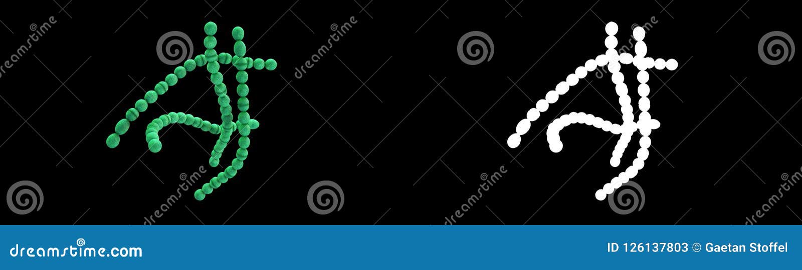 3D Illustration of a Streptococcus Pyogenes Bacteria Stock Illustration ...