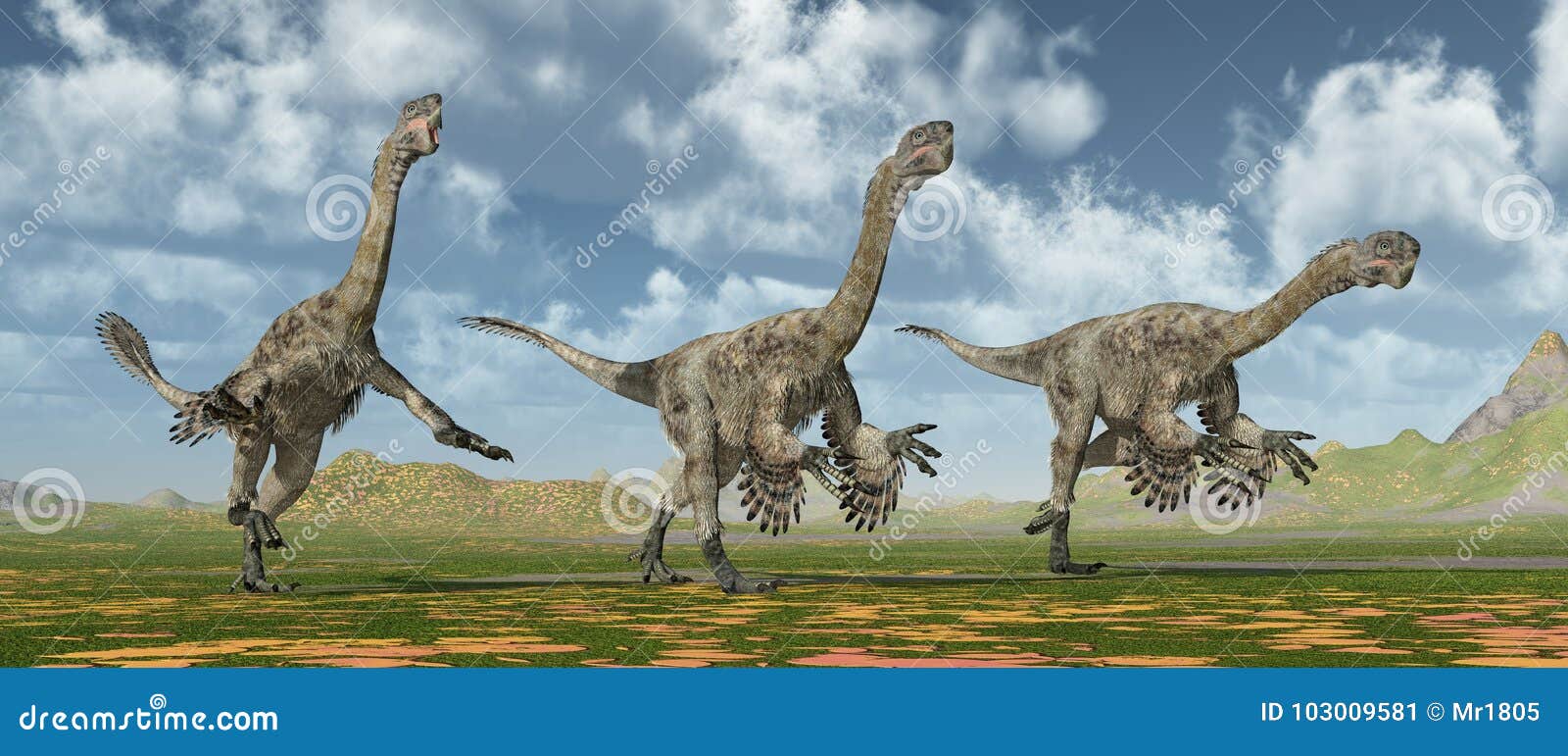 Theropod dinosaur Citipati stock illustration. Illustration of animal ...
