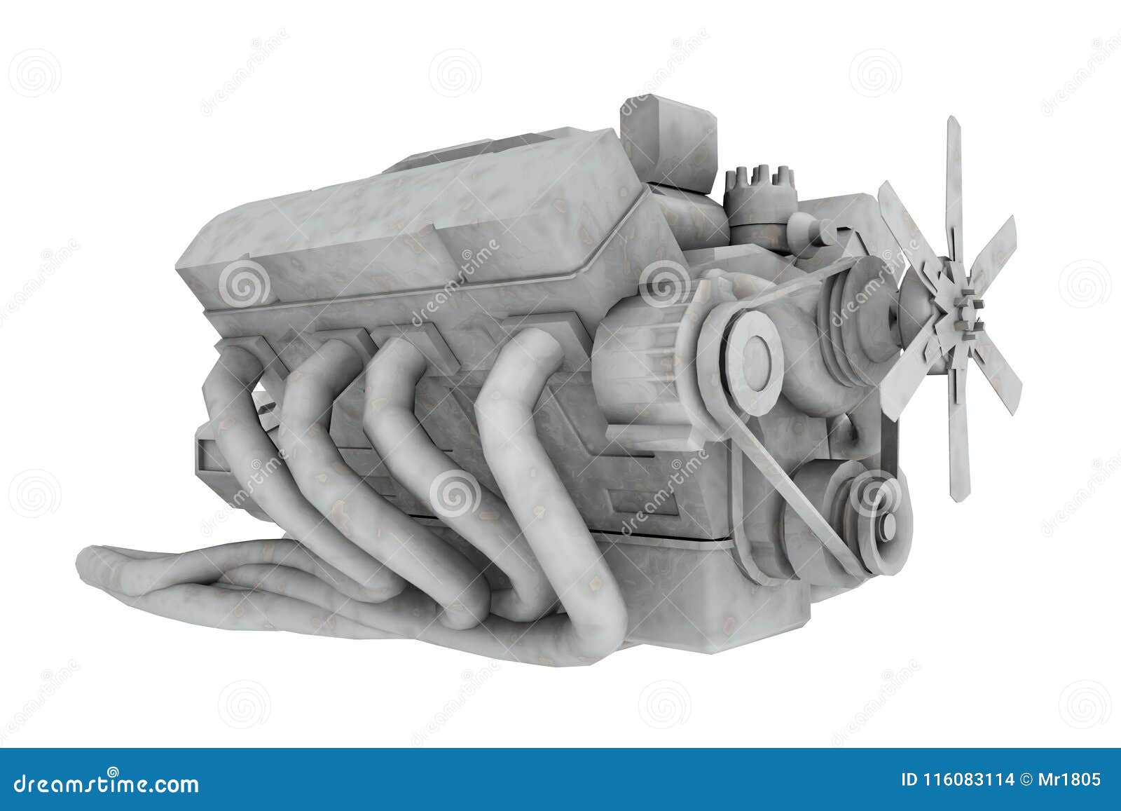 The Reciprocating Engine Vector Or Color Illustration | CartoonDealer ...