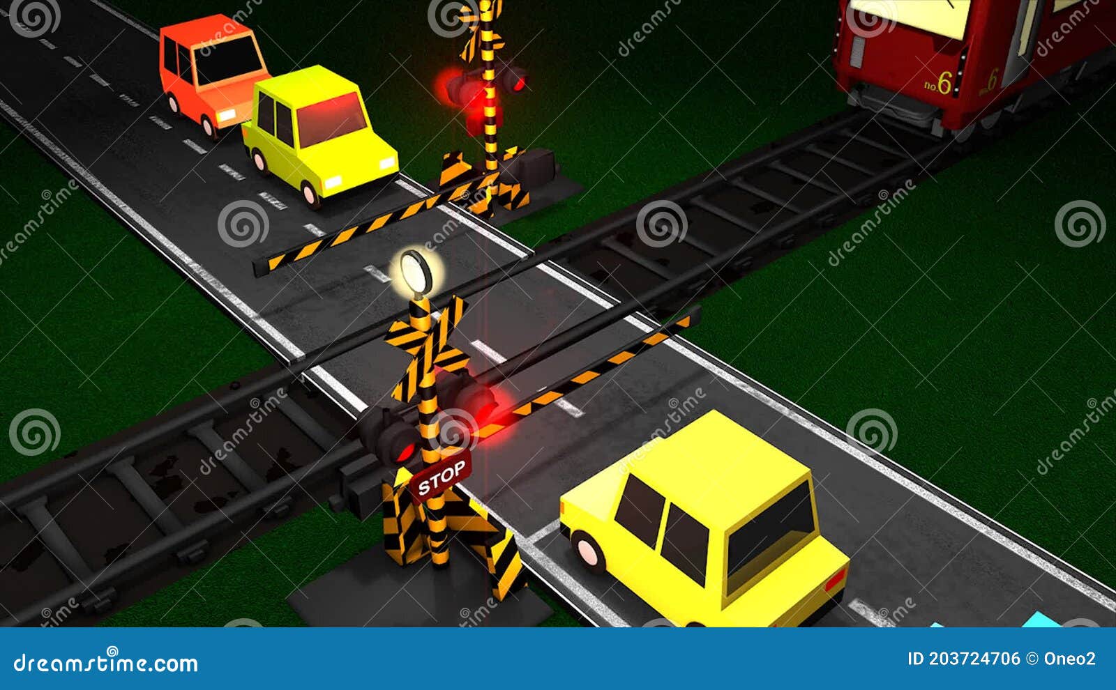 Railroad Crossing Animation. Stock Footage - Video of background ...