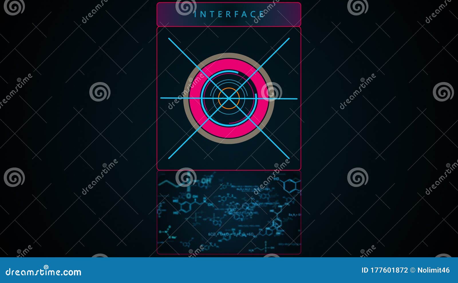 Computer Generated Digital HUD Interface. 3d Rendering of Head-up ...