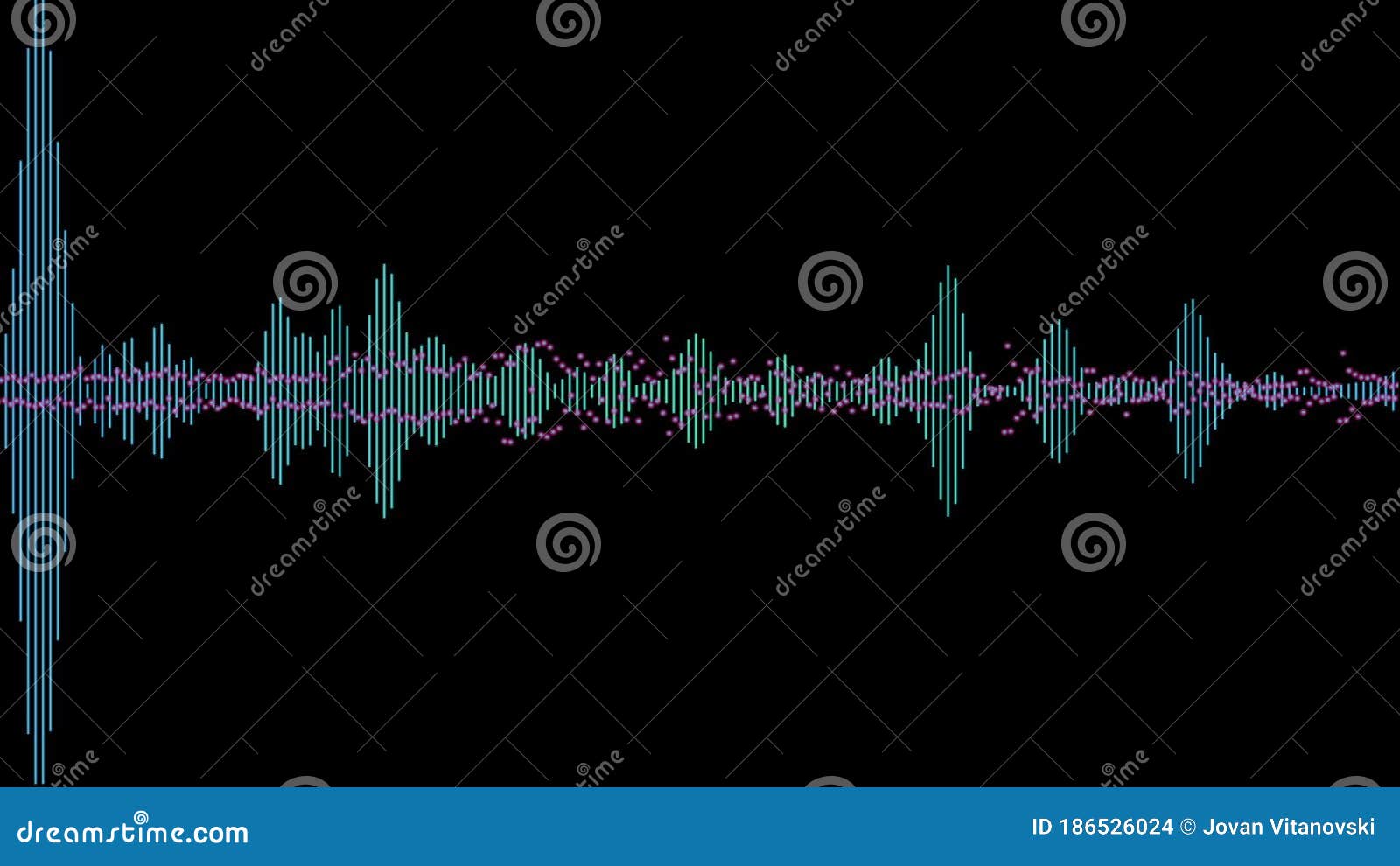 Computer Generated Equaliser Bars in Waveform Audio Spectrum Stock ...