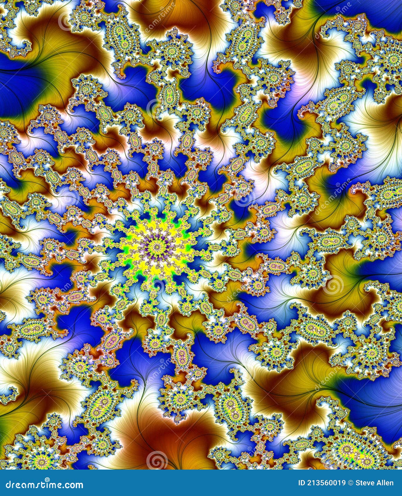 Computer Generated Fractal Design Stock Illustration - Illustration of ...