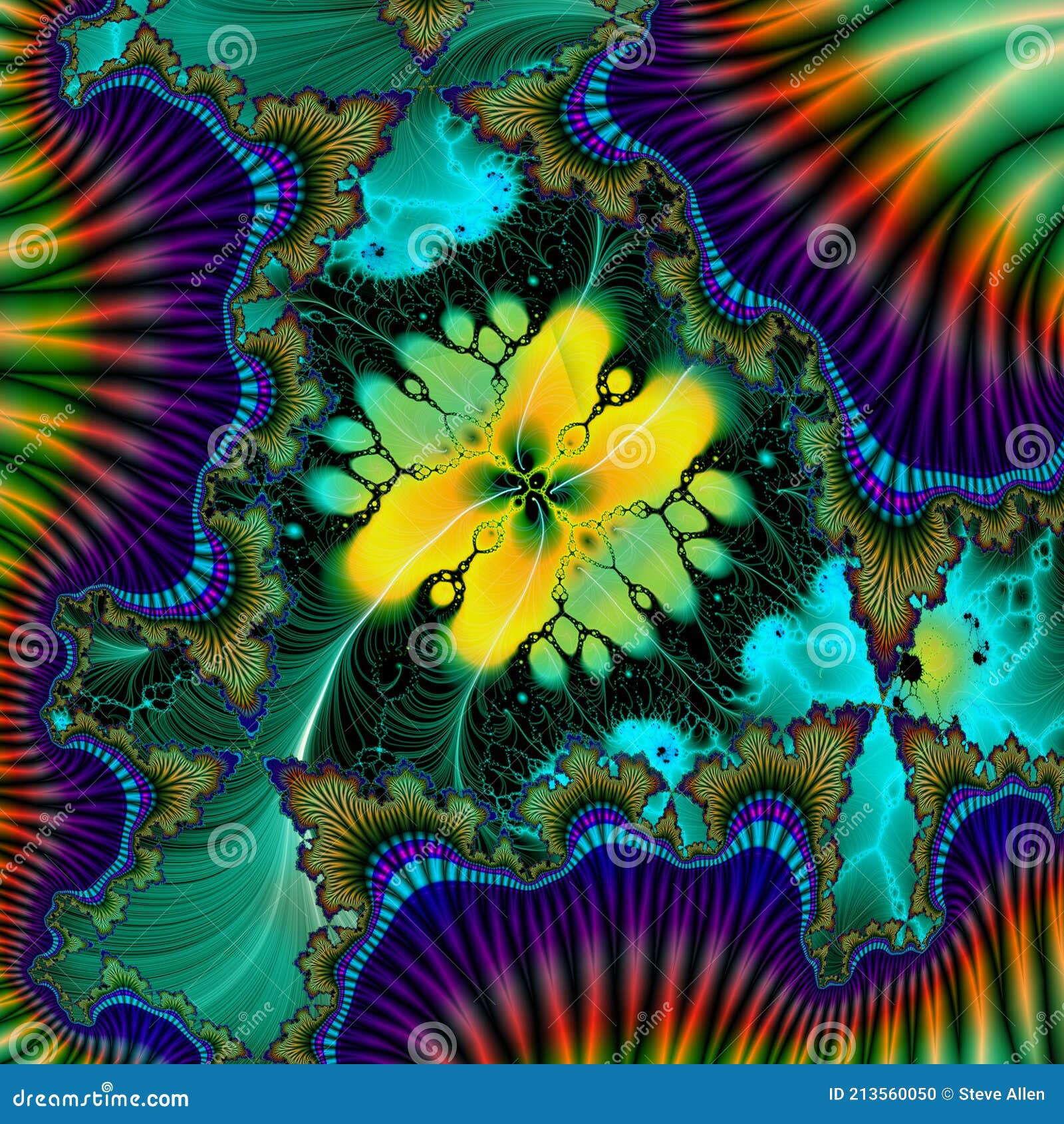 Computer Generated Fractal Design Stock Illustration - Illustration of ...