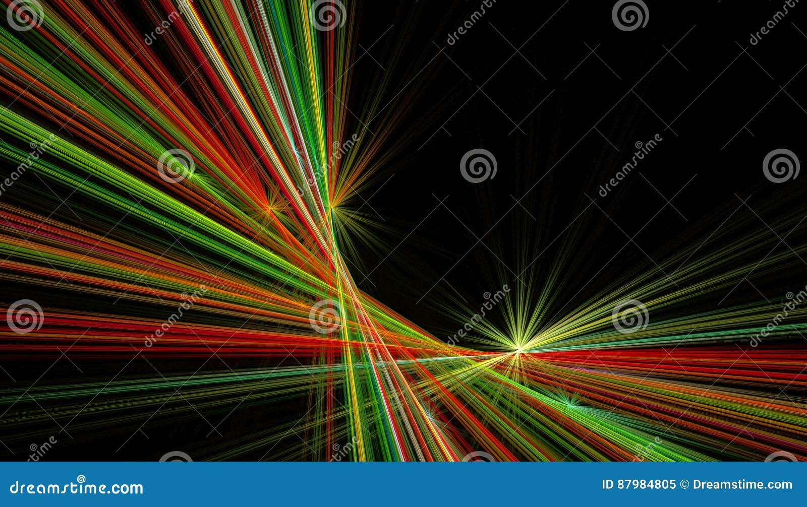 Computer-generated Fractal Image with a Linear Abstraction Stock ...