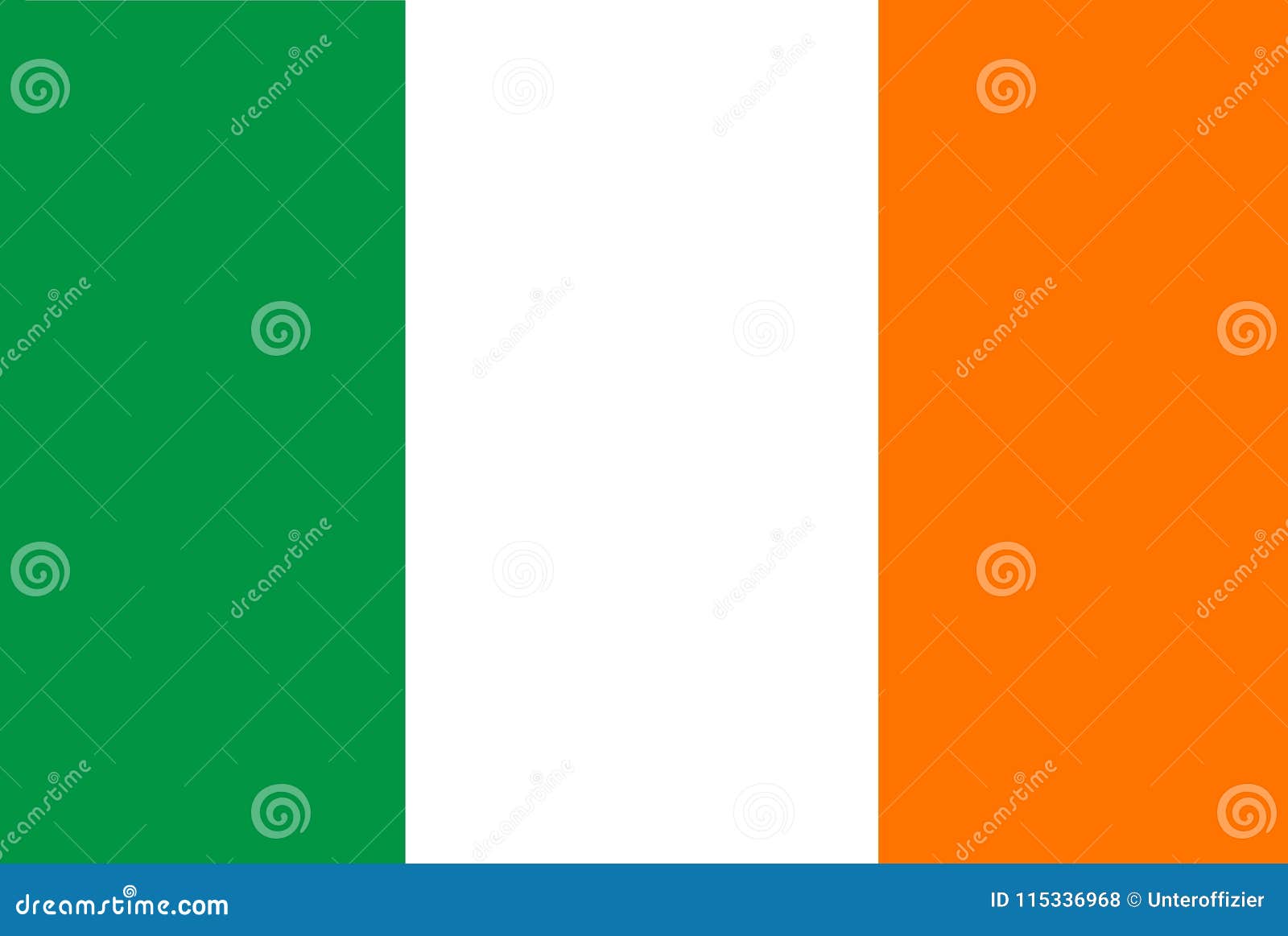 A Computer Generated Graphics Illustration of the Flag of Ireland Stock ...