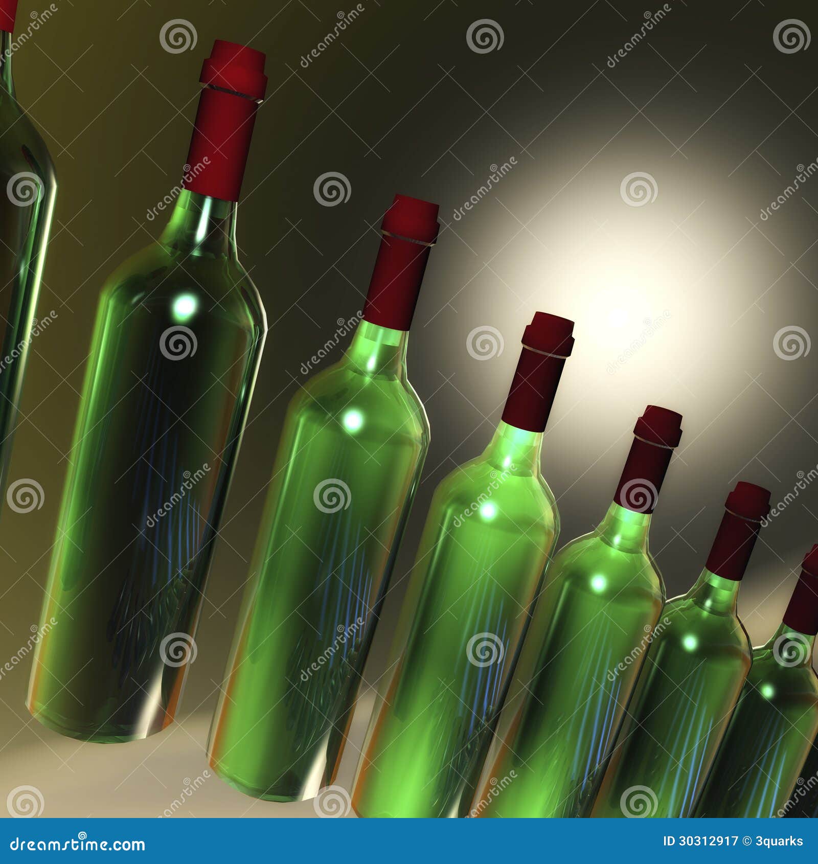 Green Bottles Vector Illustration | CartoonDealer.com #42416900