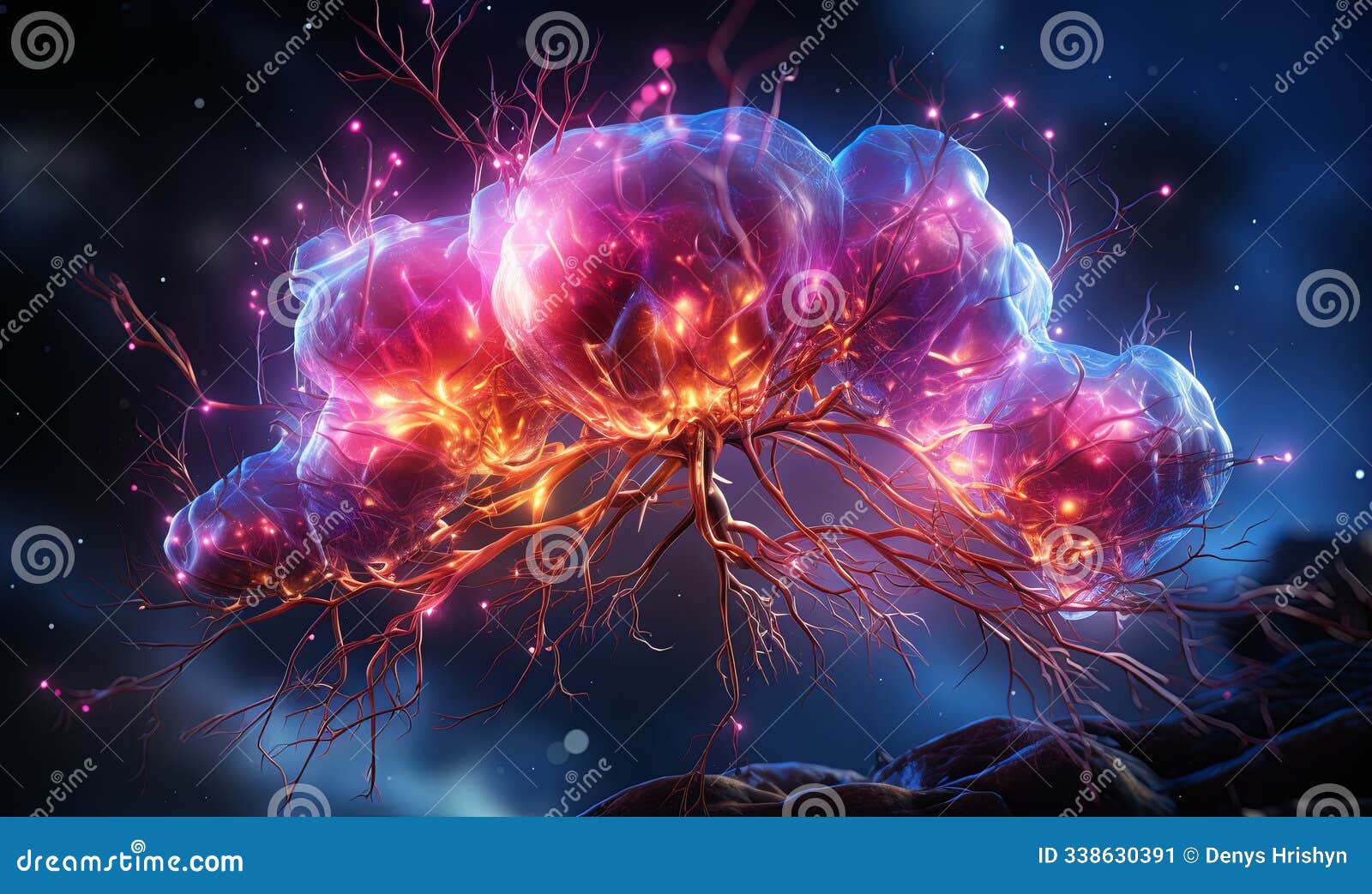 Computer Generated Human Brain Stock Image - Image of mental, lobes ...