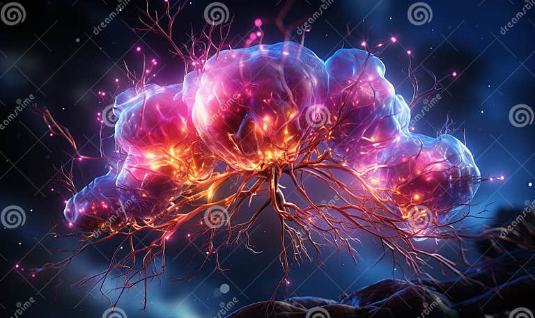 Computer Generated Human Brain Stock Image - Image of mental, lobes ...