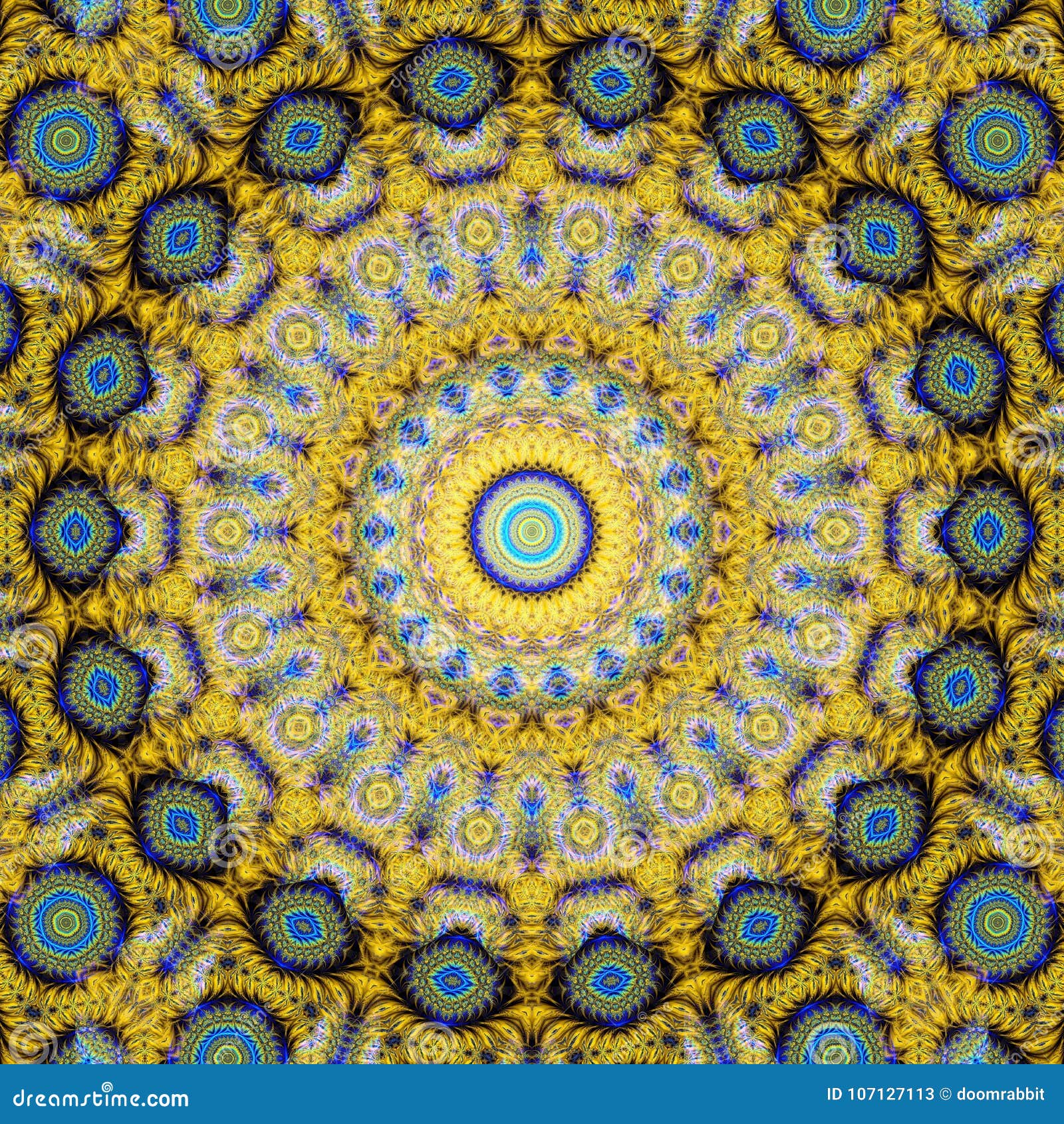 Computer Generated Illustration with Abstract Kaleidoscopic Pattern ...