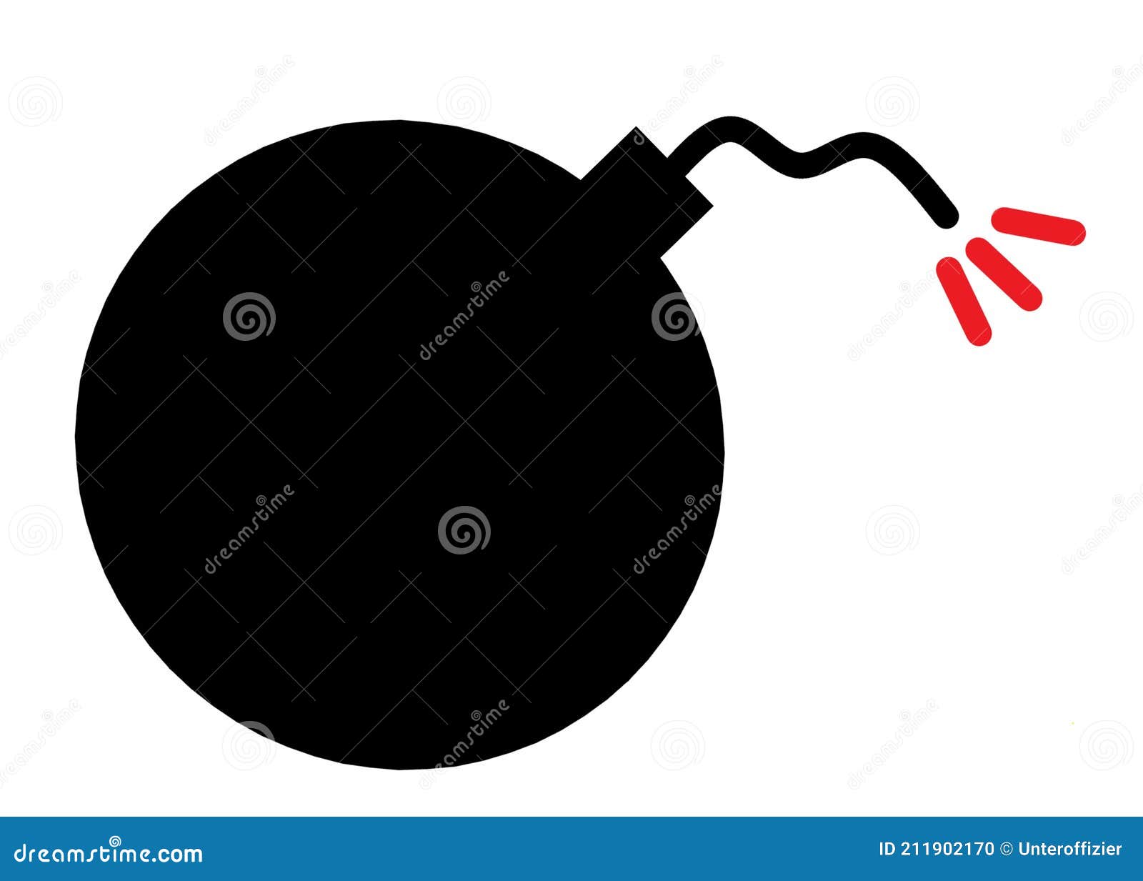 An All Black Cannonball with the Detonator Fuse Burning Ready To ...