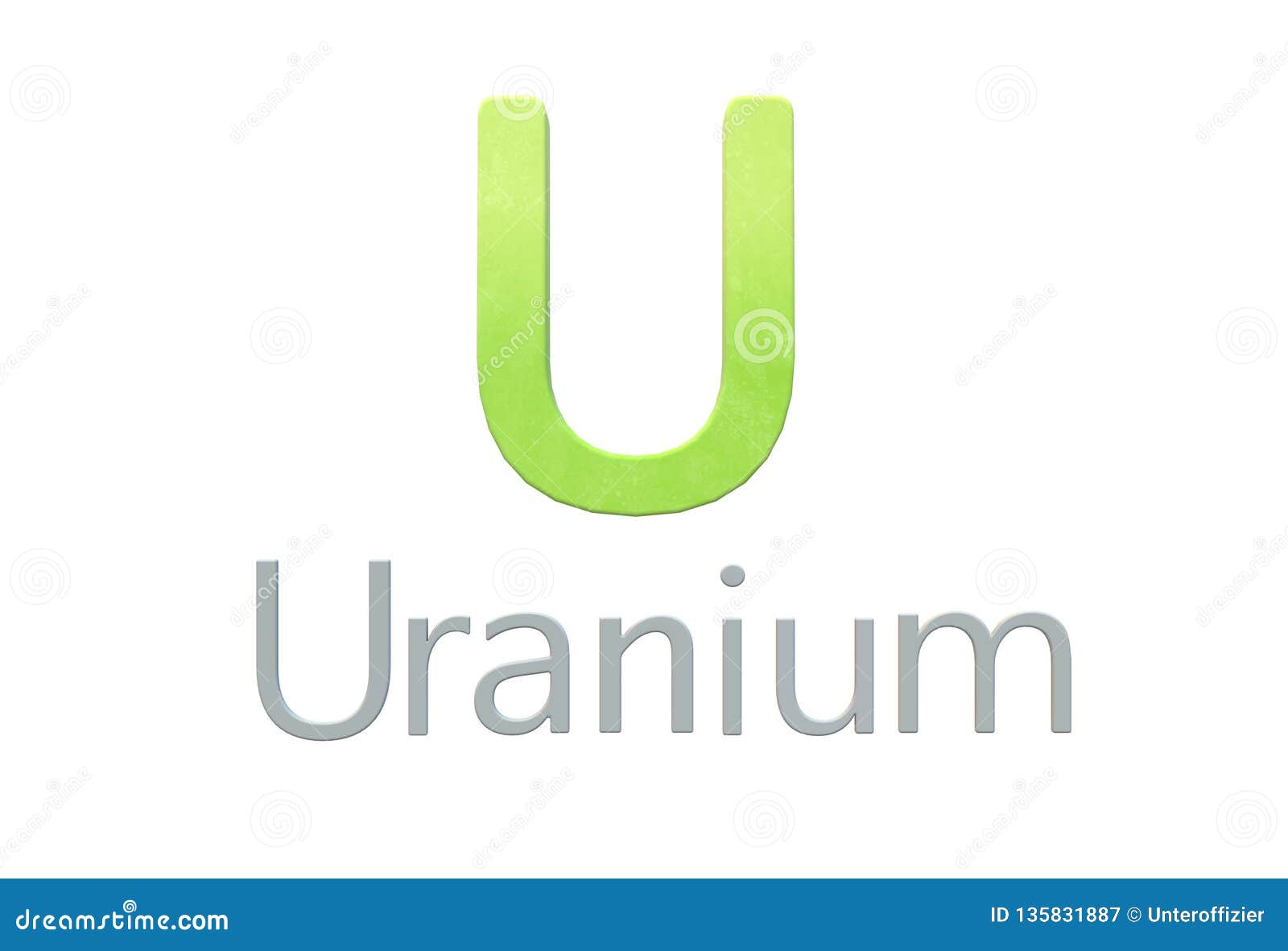 Uranium Chemical Symbol As in the Periodic Table Stock Illustration ...