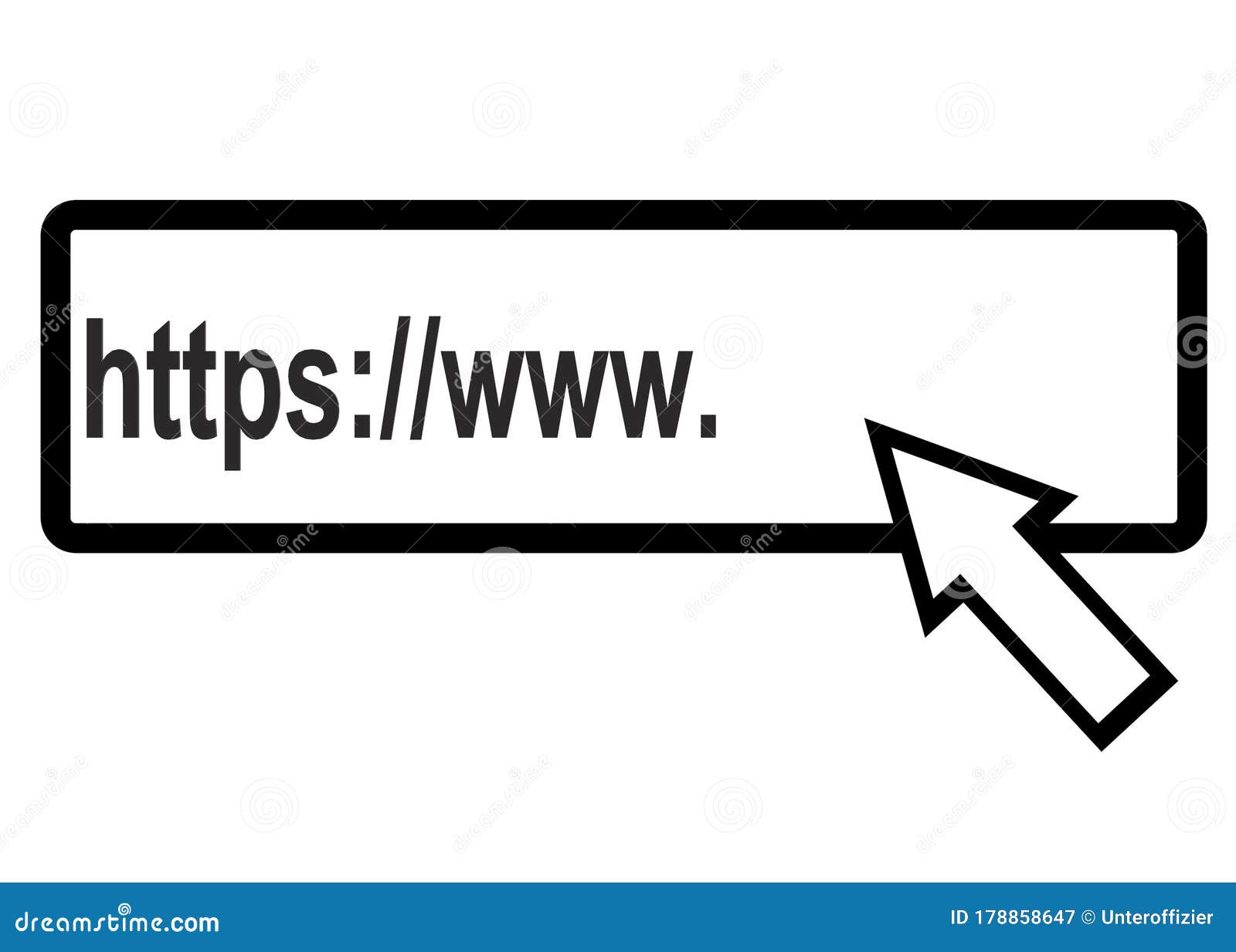 A Computer Screen World Wide Web Address Bar with the Computer Mouse ...