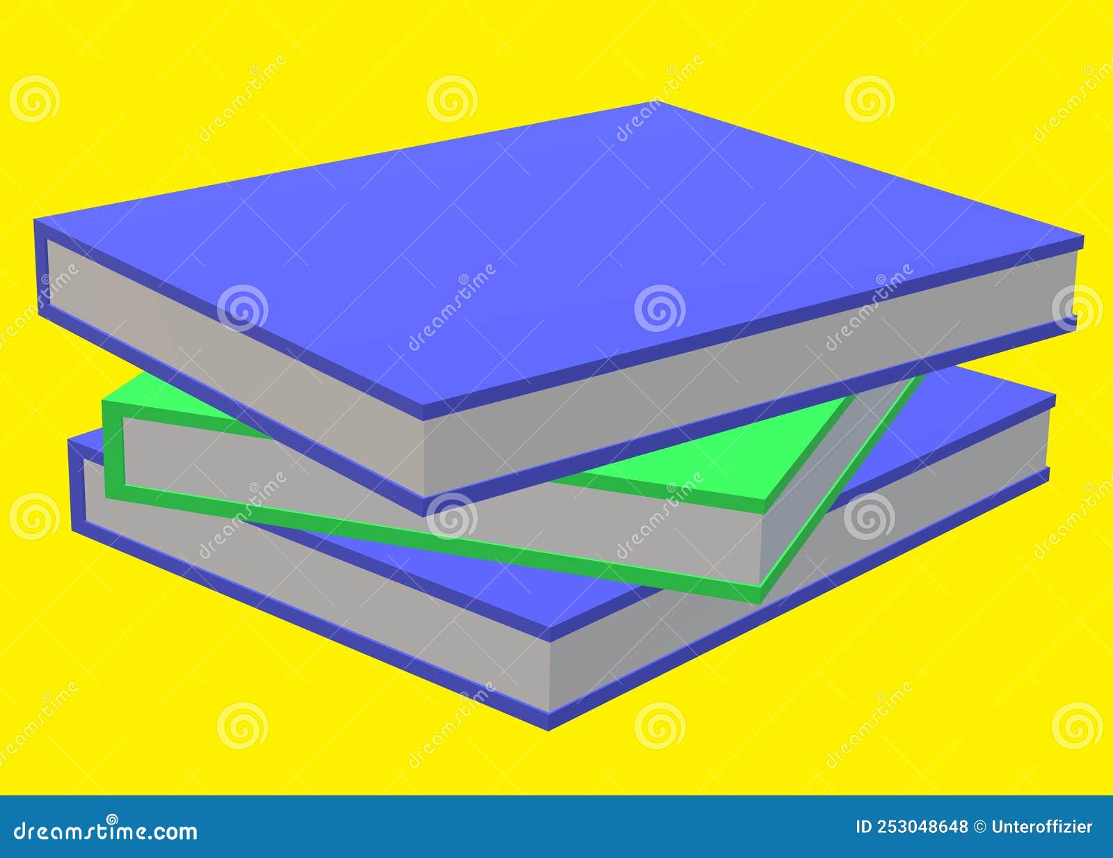 A 3D Tilted Thick Indigo Blue Cover Book Set Against A White Backdrop ...