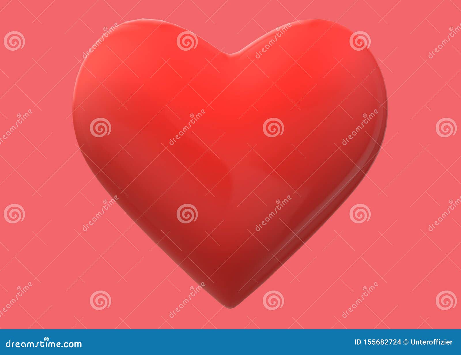 A Deep Red Heart Love Shape Against a Red Backdrop Stock Illustration ...