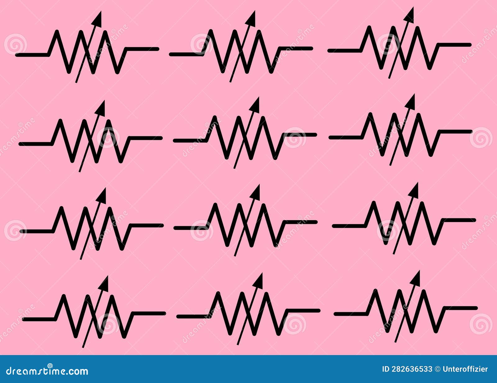 Variable Resistor. Electronic Symbol. Illustration Of Basic Circuit ... Variable Resistor. Electronic Symbol. Illustration Of Basic Circuit ...