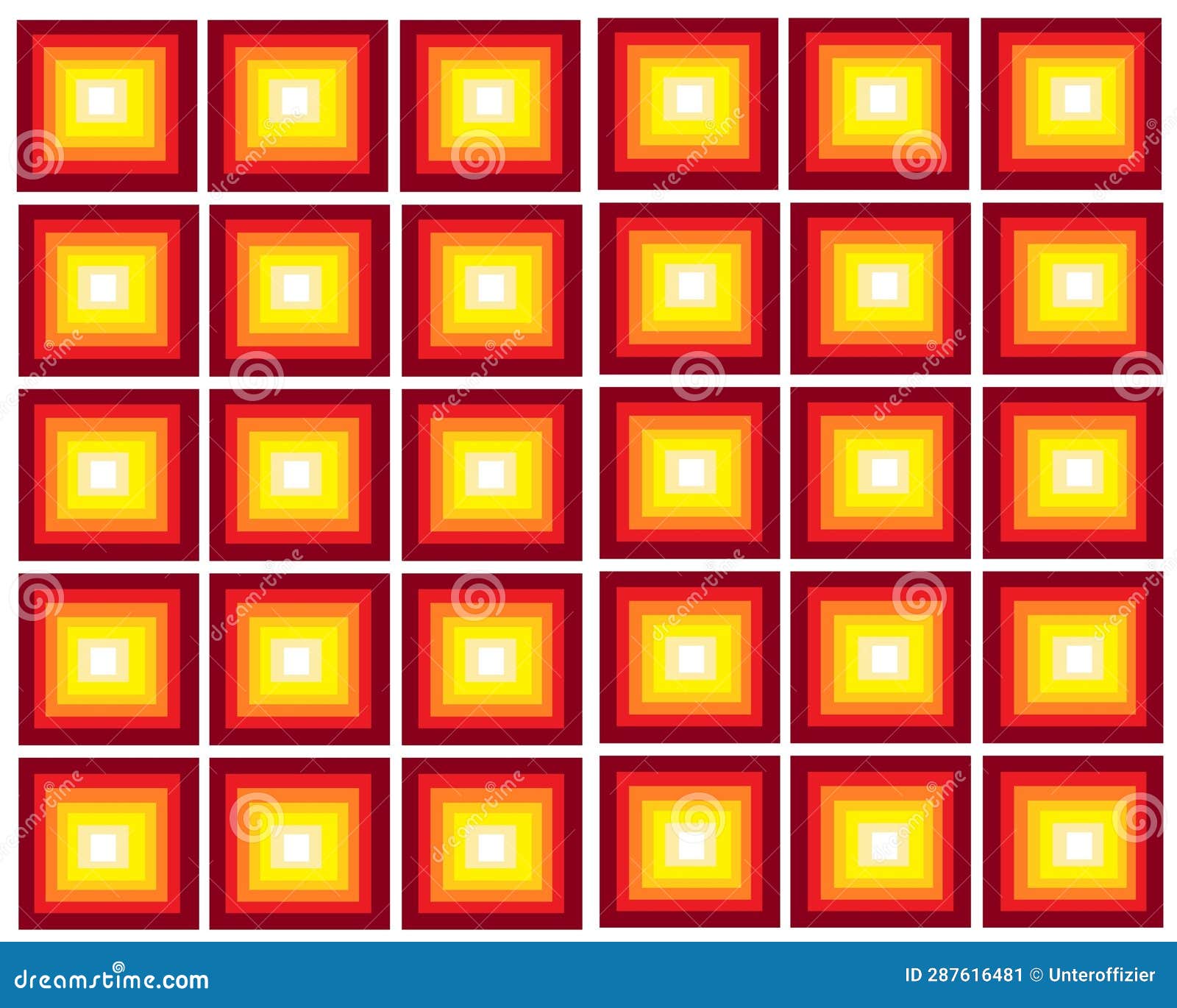 Duplicates of Stacking Squares of Gradating Colours from Bright Red To ...